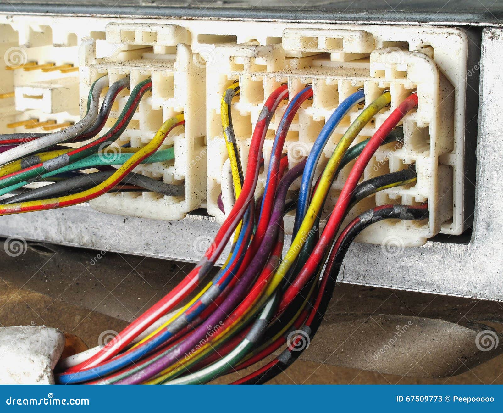 Electric wiring stock image. Image of connector, electrical - 67509773