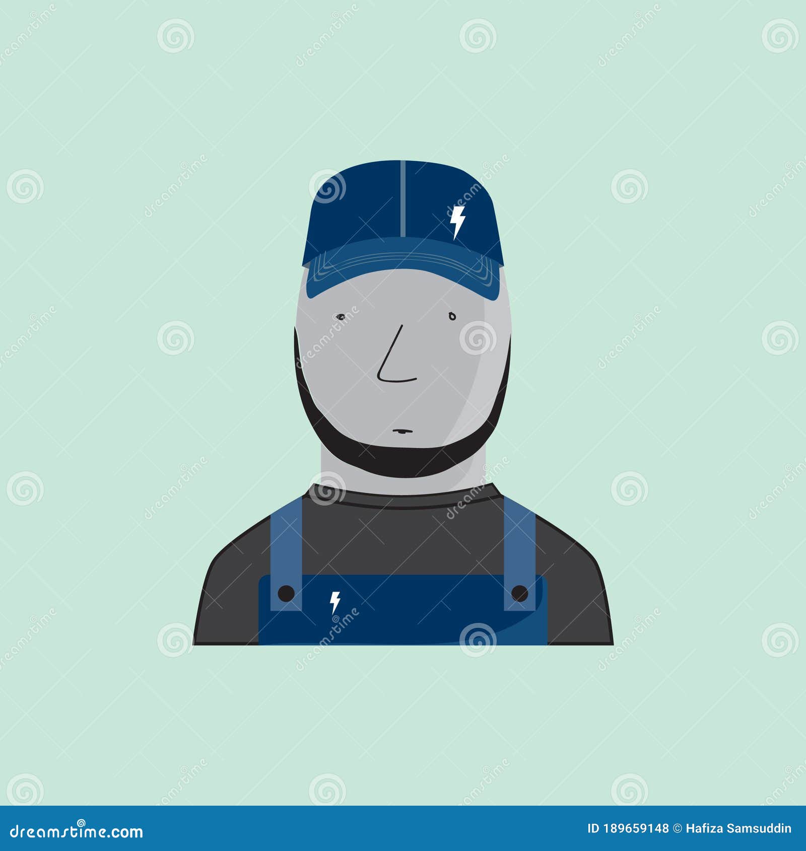 Electric Worker People Vector Illustration, Cartoon Flat Repairman ...