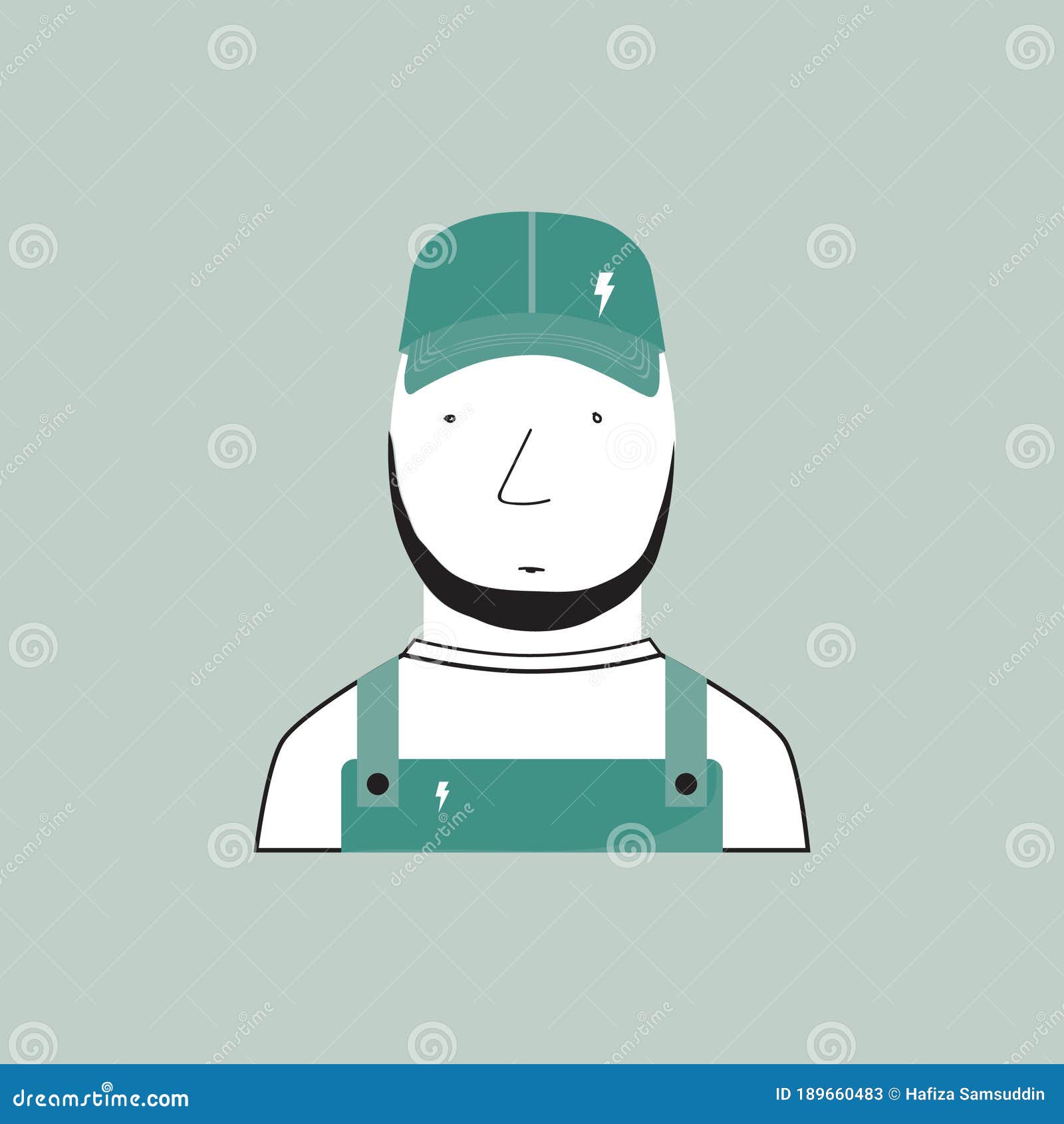 Electric Worker People Vector Illustration, Cartoon Flat Repairman ...