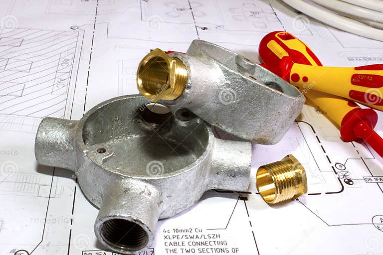 Electrical 1st Fix stock image. Image of conduit, construction - 27855541