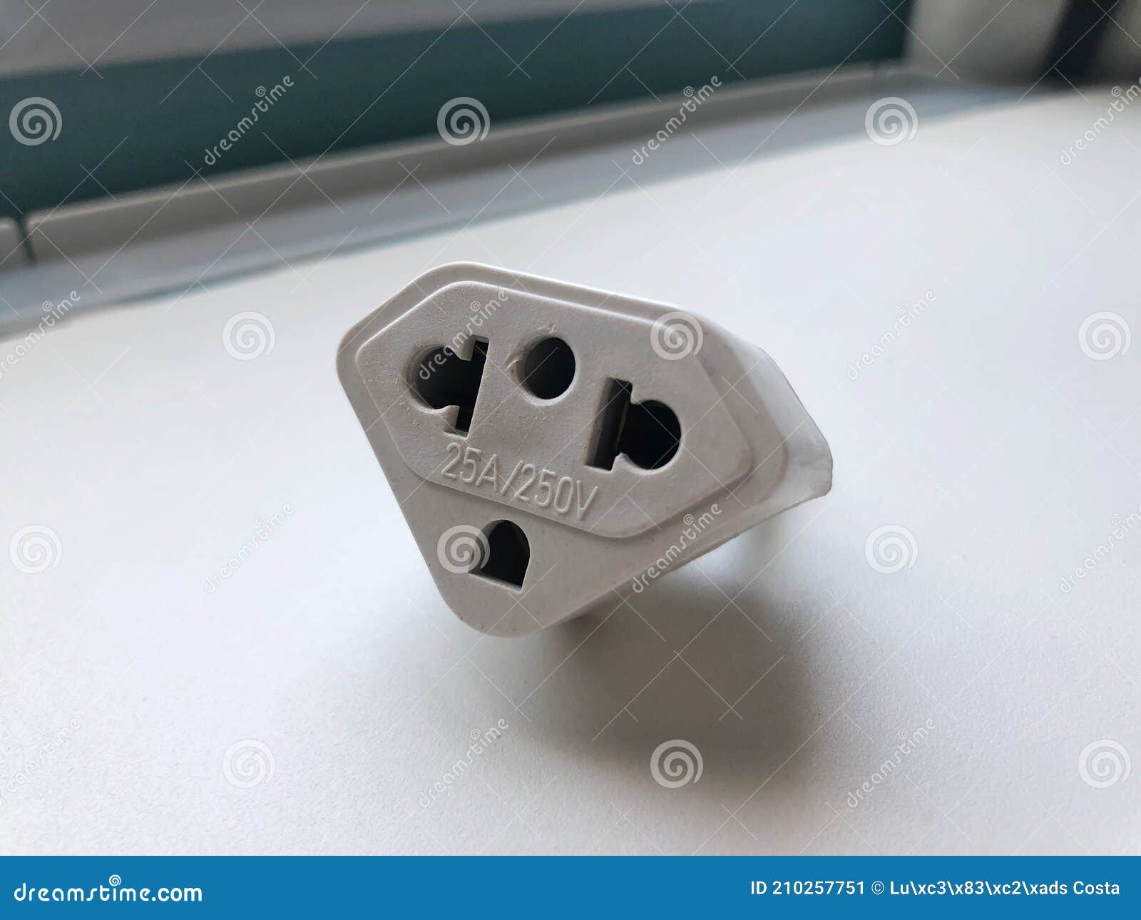 Electrical Adapter Close Up Stock Image - Image of metal, black: 210257751