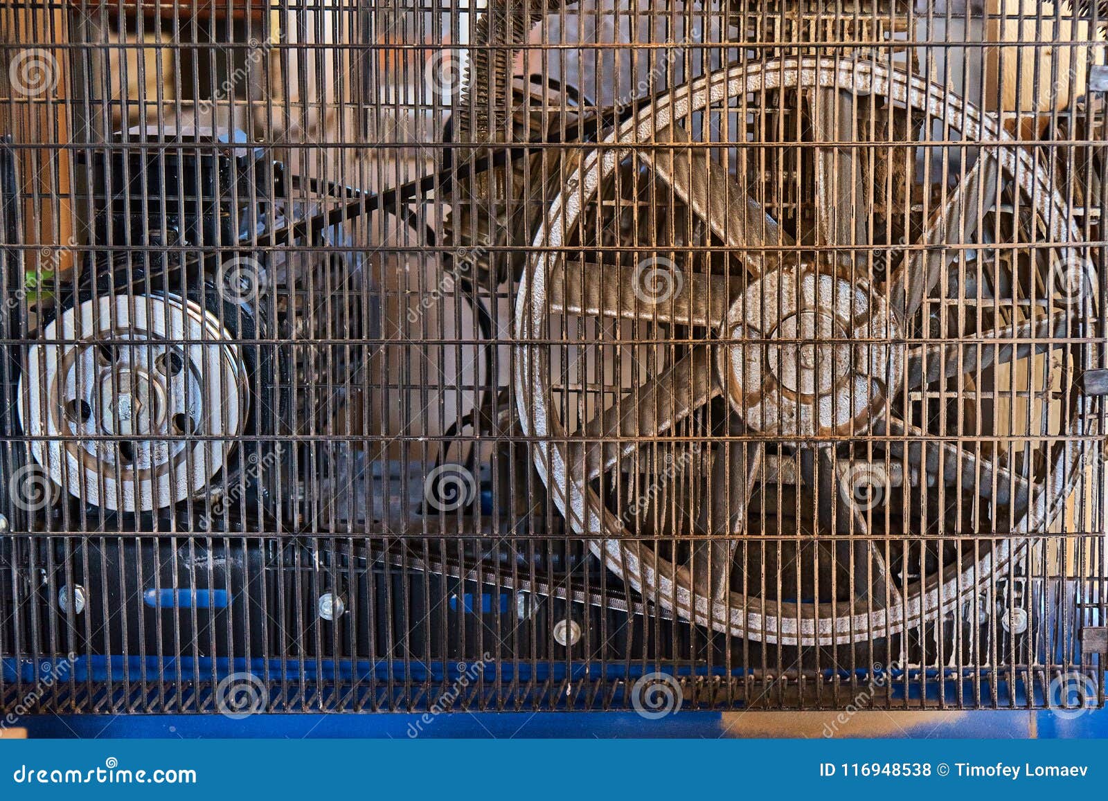 Air Compressor With Electrical Pipe Line, Air Duct And PVC Pipe ...