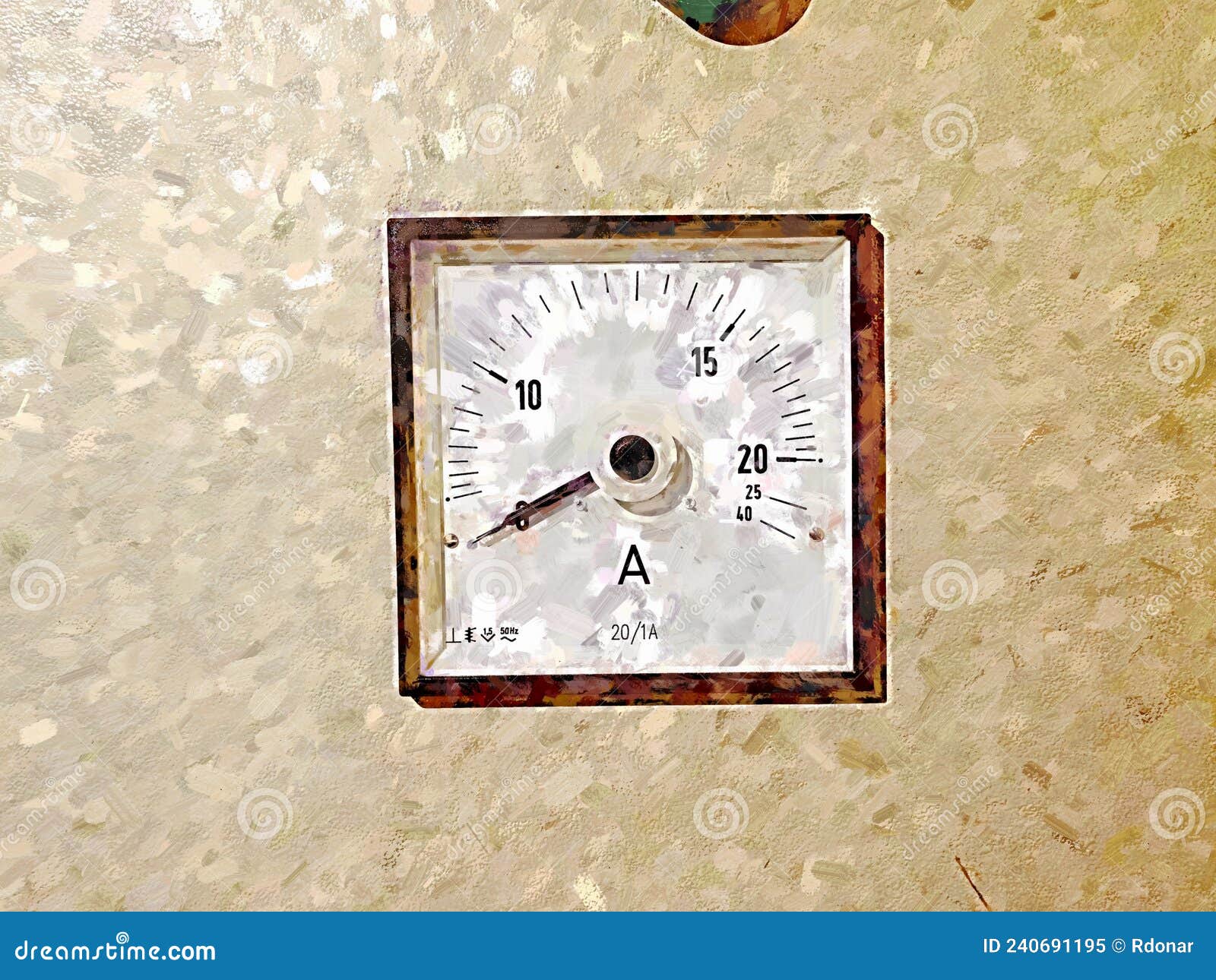 Electrical Appliance Analog Ammeter. Control Panel with Analog Ammeter ...