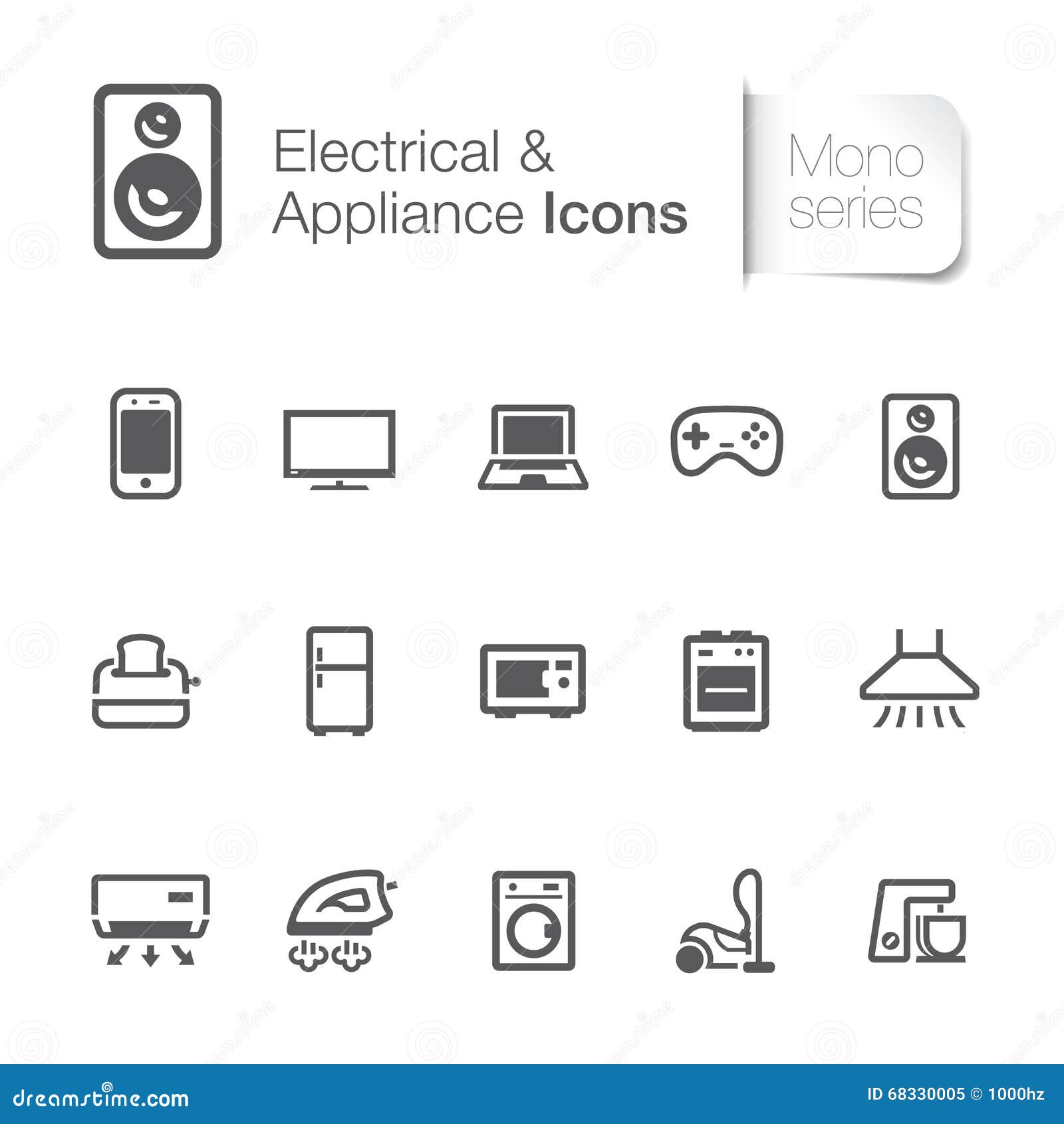 Electrical & Appliance Related Icons Stock Vector - Illustration of ...
