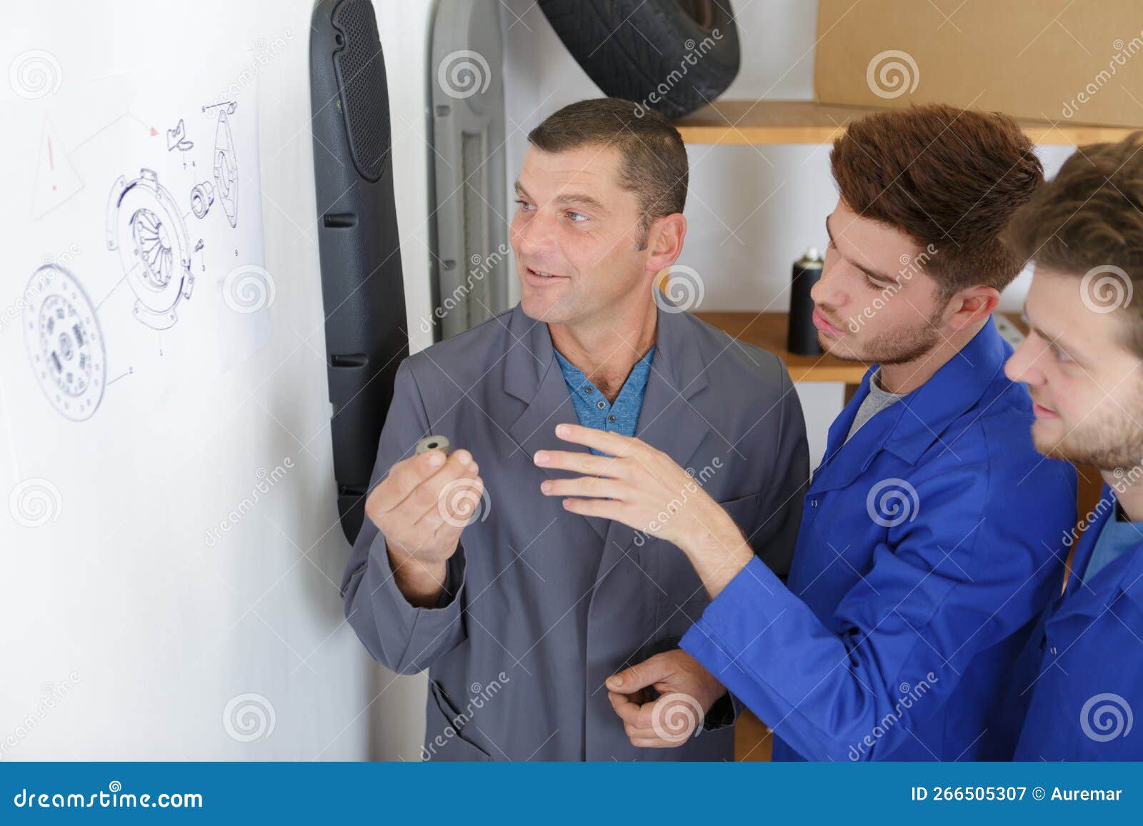 Electrical Apprentices and Student during Class at School Stock Image ...