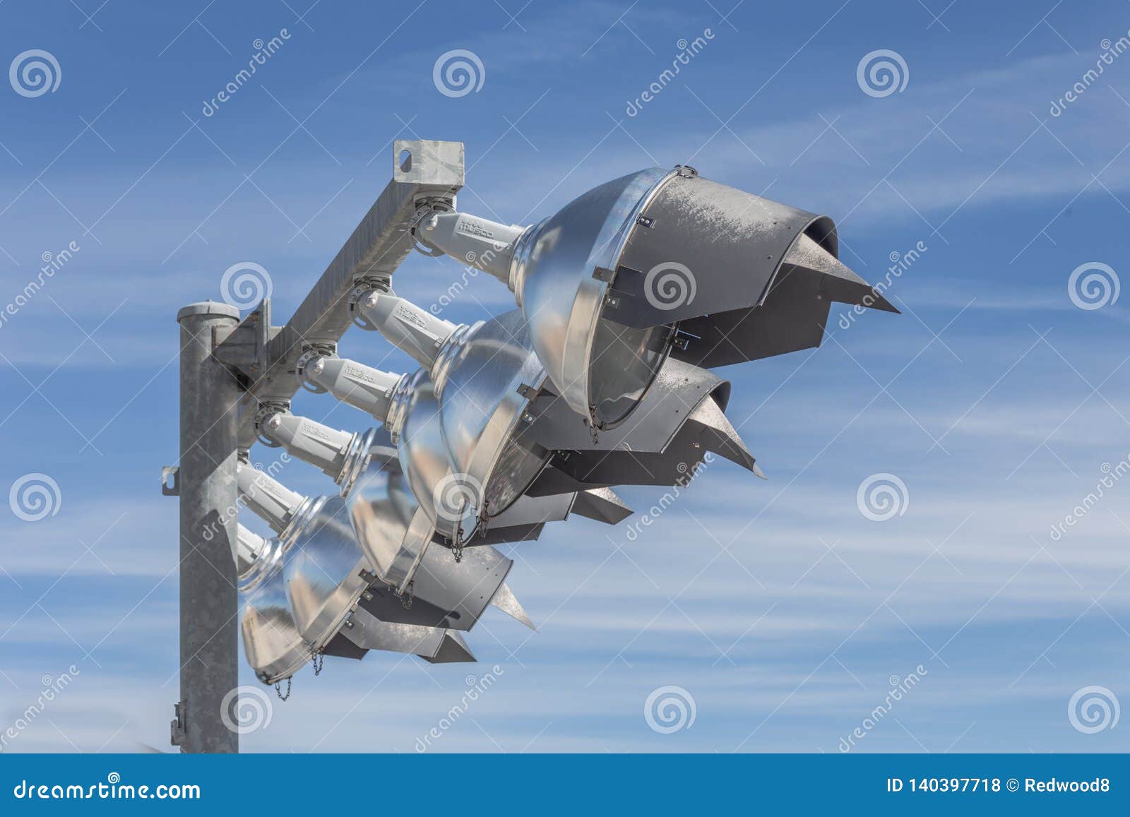Outdoor Commercial Stadium Lighting Array Stock Photo - Image of ...