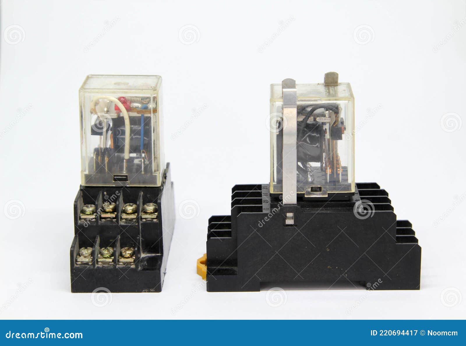 Auxiliary Relay on White Background Stock Image - Image of contactor ...