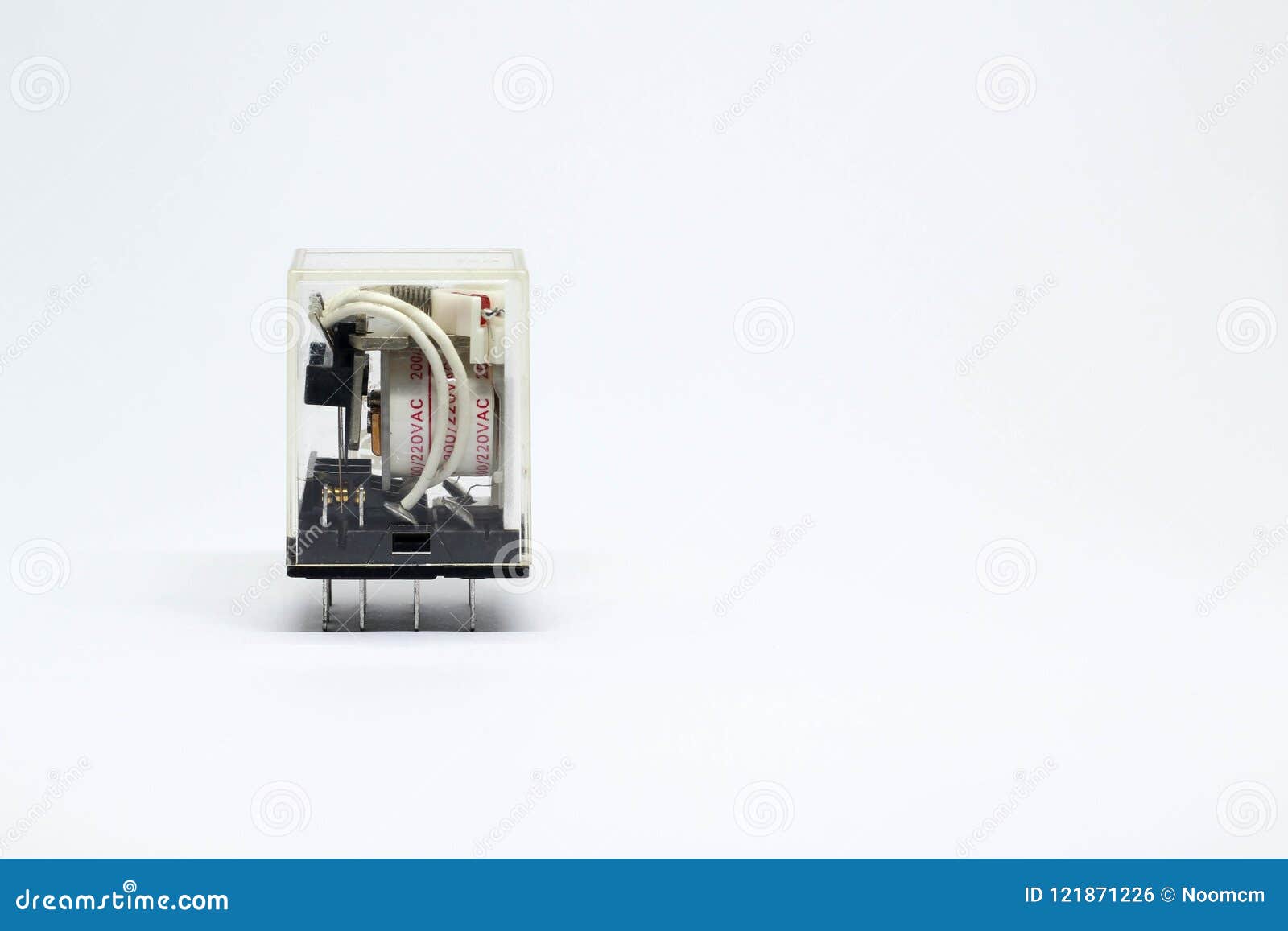 Electrical Relay on White Background. Stock Photo - Image of bobbin ...