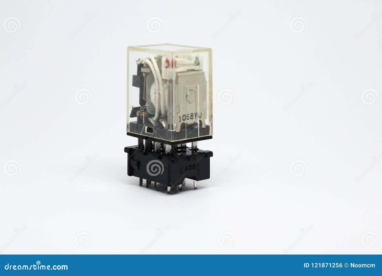 Electrical Relay on White Background. Stock Photo - Image of operation ...