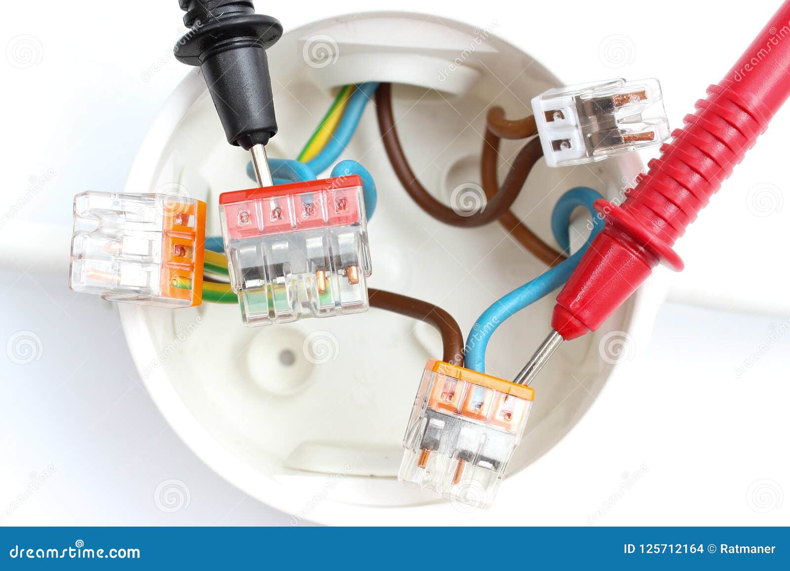 Electrical Box with Cable Connections and Cable Multimeter, Electrical ...