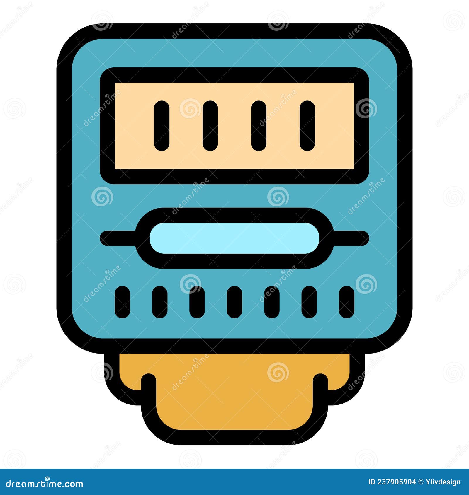Electrical Box Icon Color Outline Vector Stock Vector - Illustration of ...