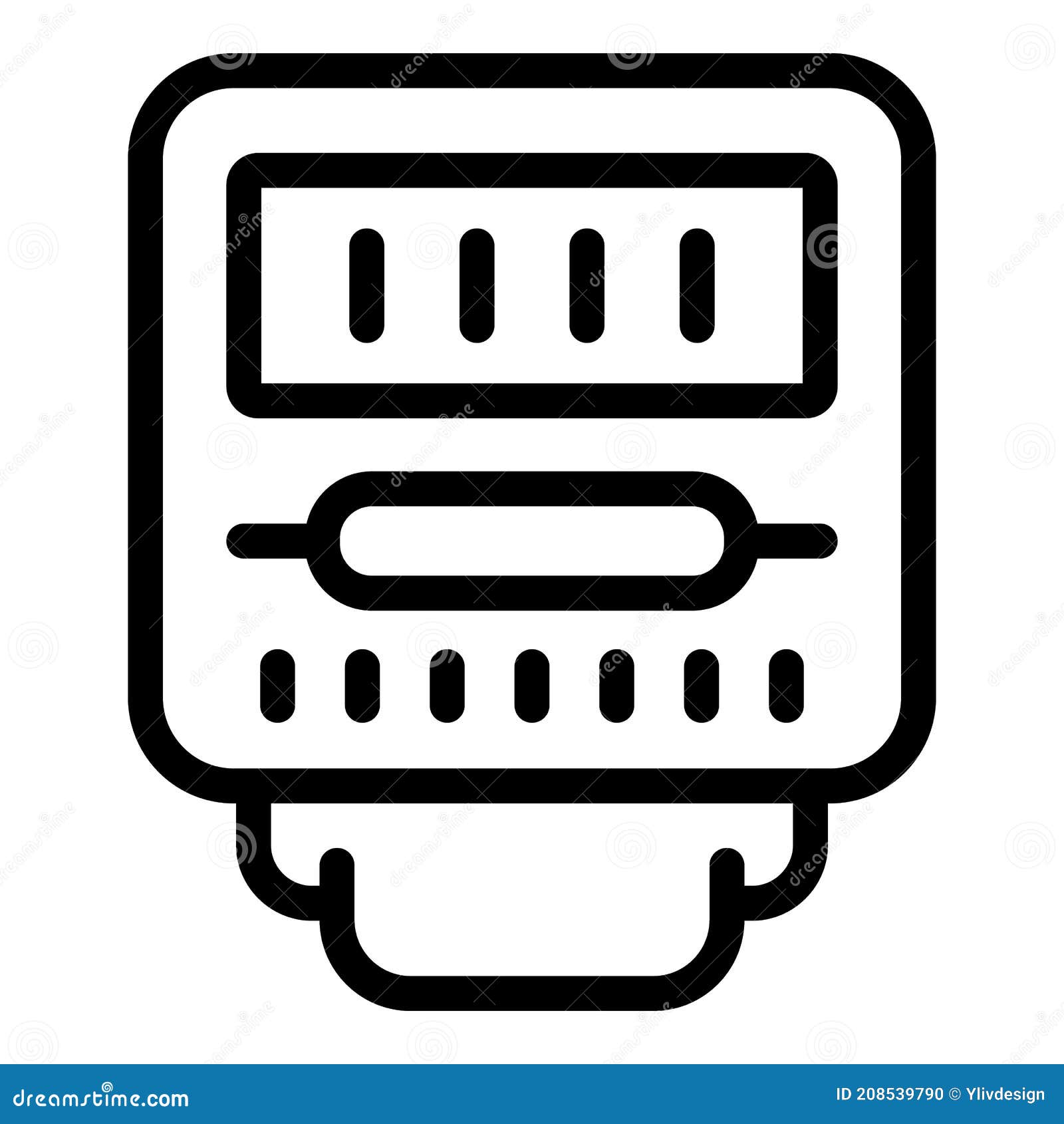 Electrical Box Icon, Outline Style Stock Vector - Illustration of ...