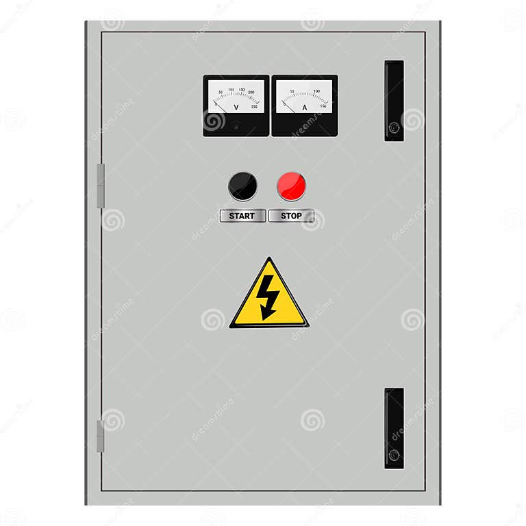 Electrical Box, Industrial Electrical Control Panel. Vector Image Stock ...