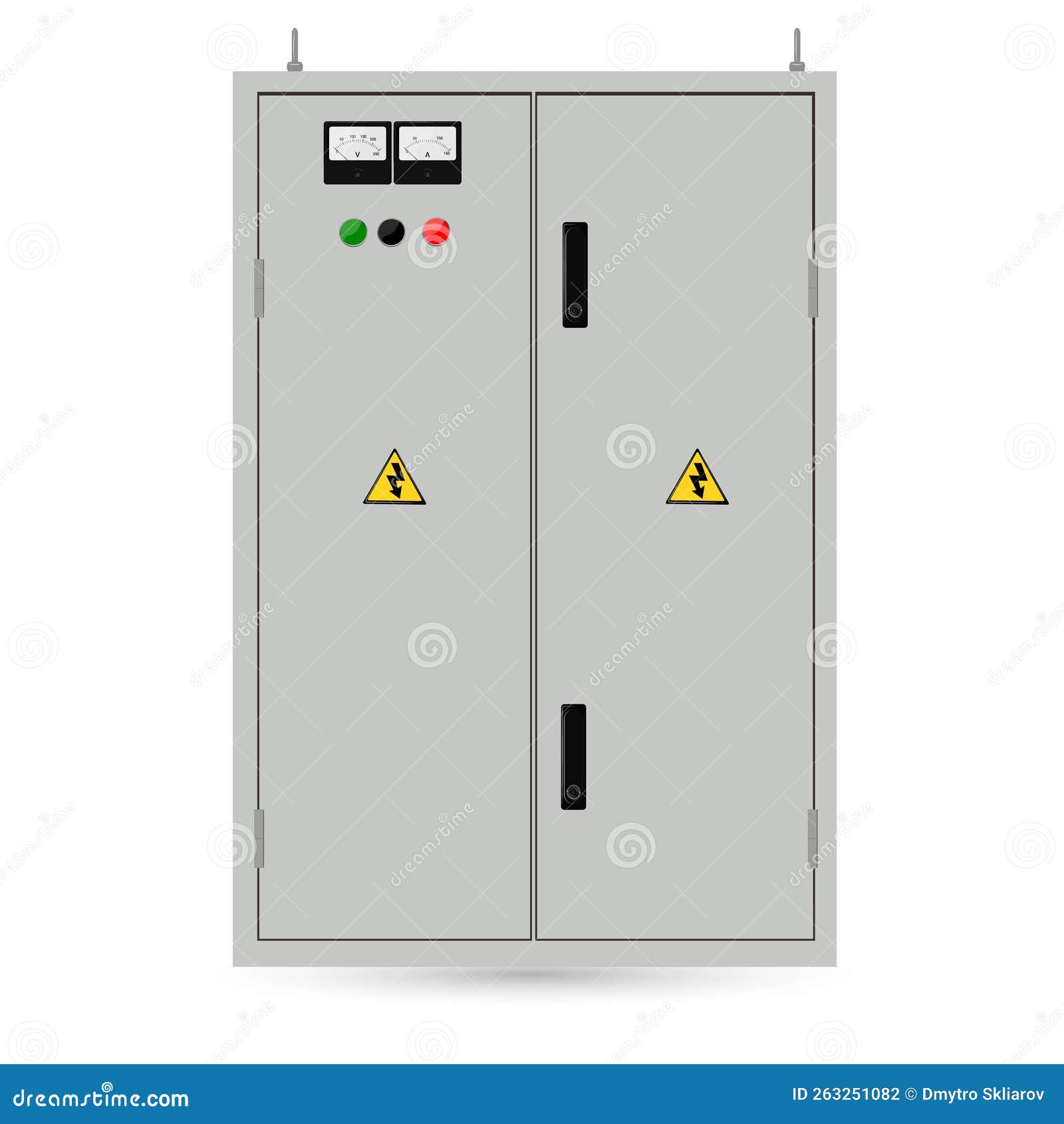 Electrical Box, Industrial Electrical Control Panel. Substation. Vector ...
