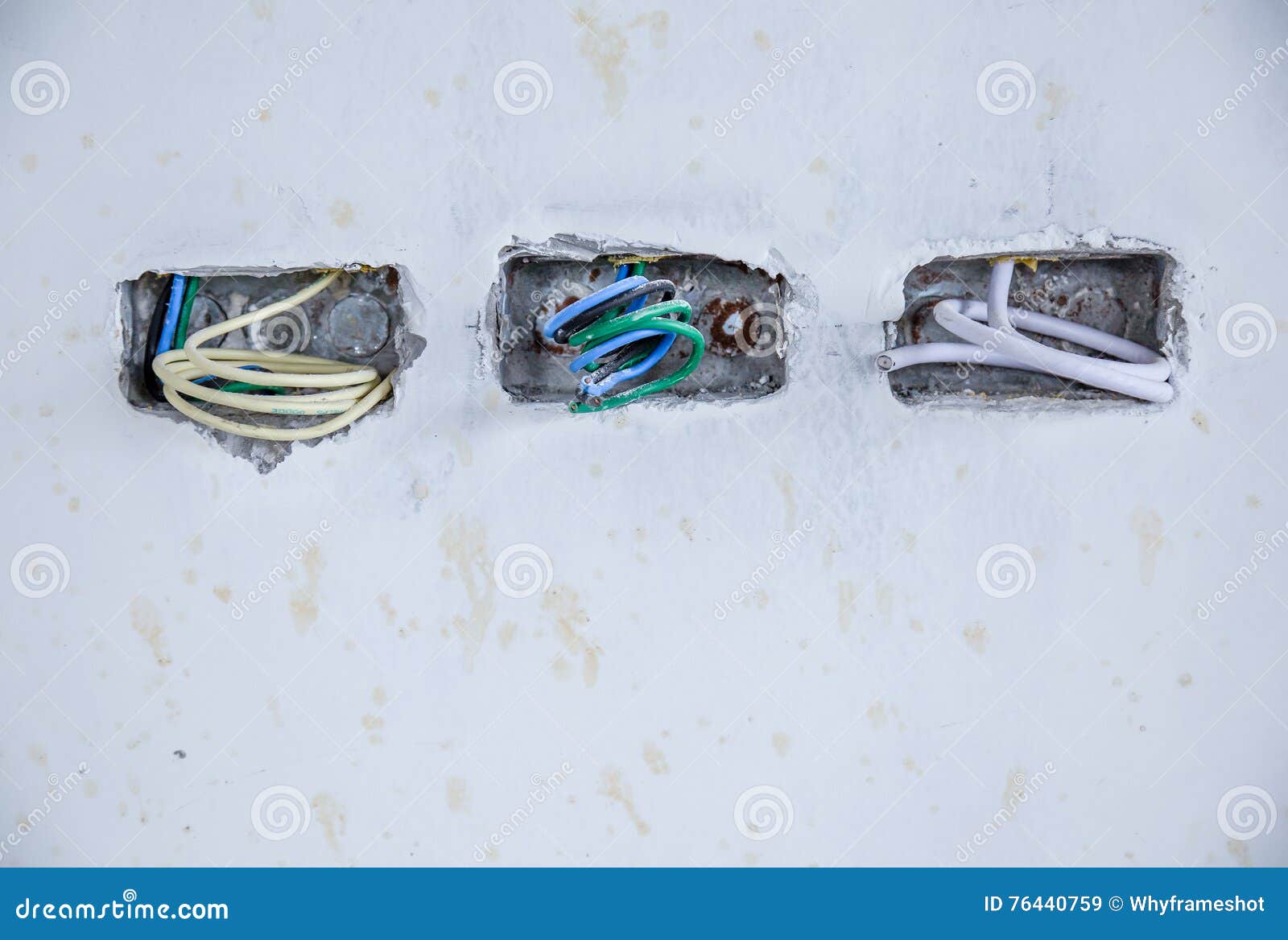 Electrical Box for Plug Socket and Wiring Stock Image - Image of outlet ...