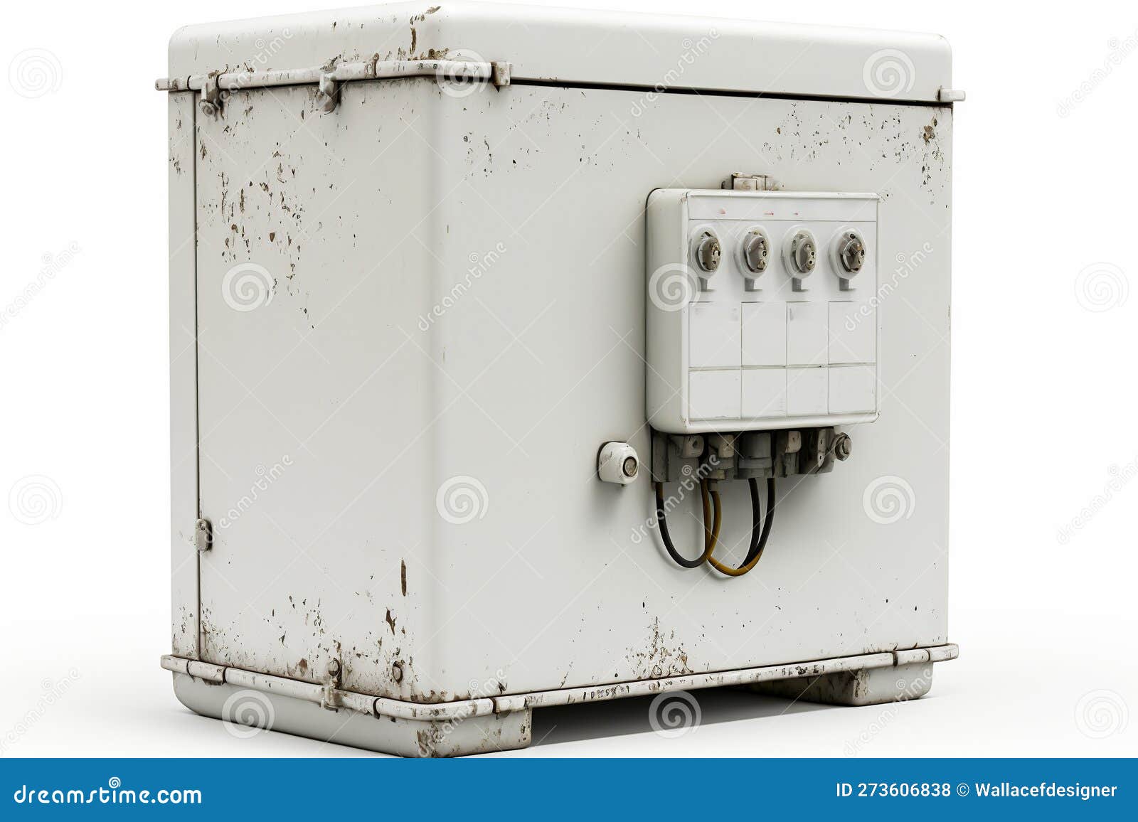 Electrical Box in White Background. Generative AI. Stock Illustration ...