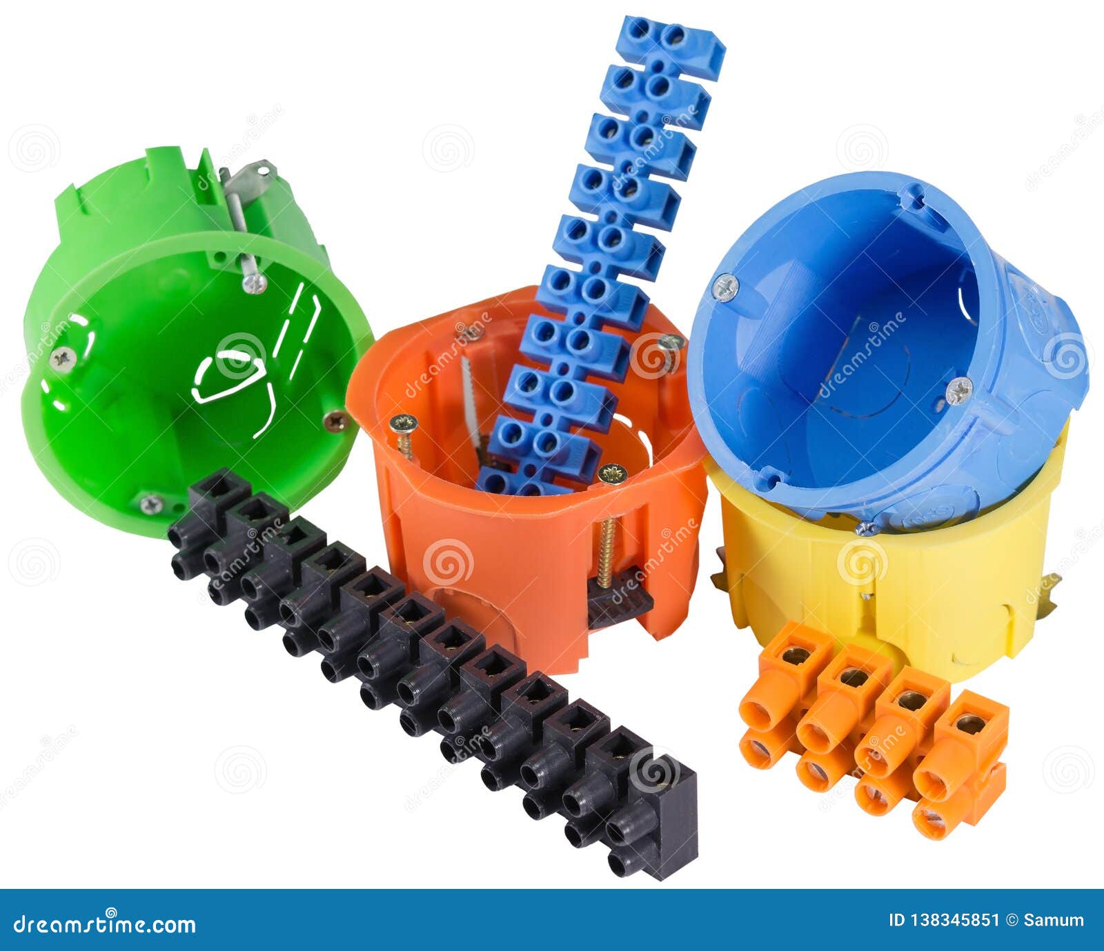 Electrical Boxes with Components Stock Image - Image of electrical ...