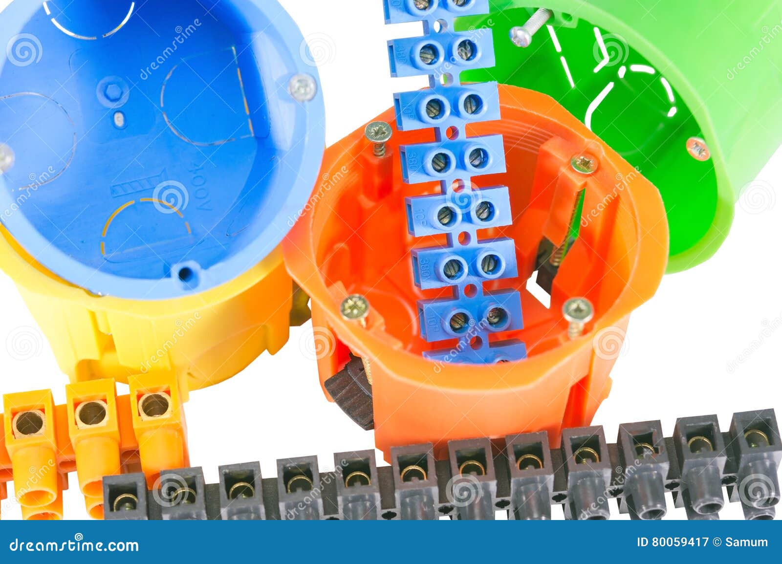 Electrical Boxes with Components Stock Image - Image of equipment ...