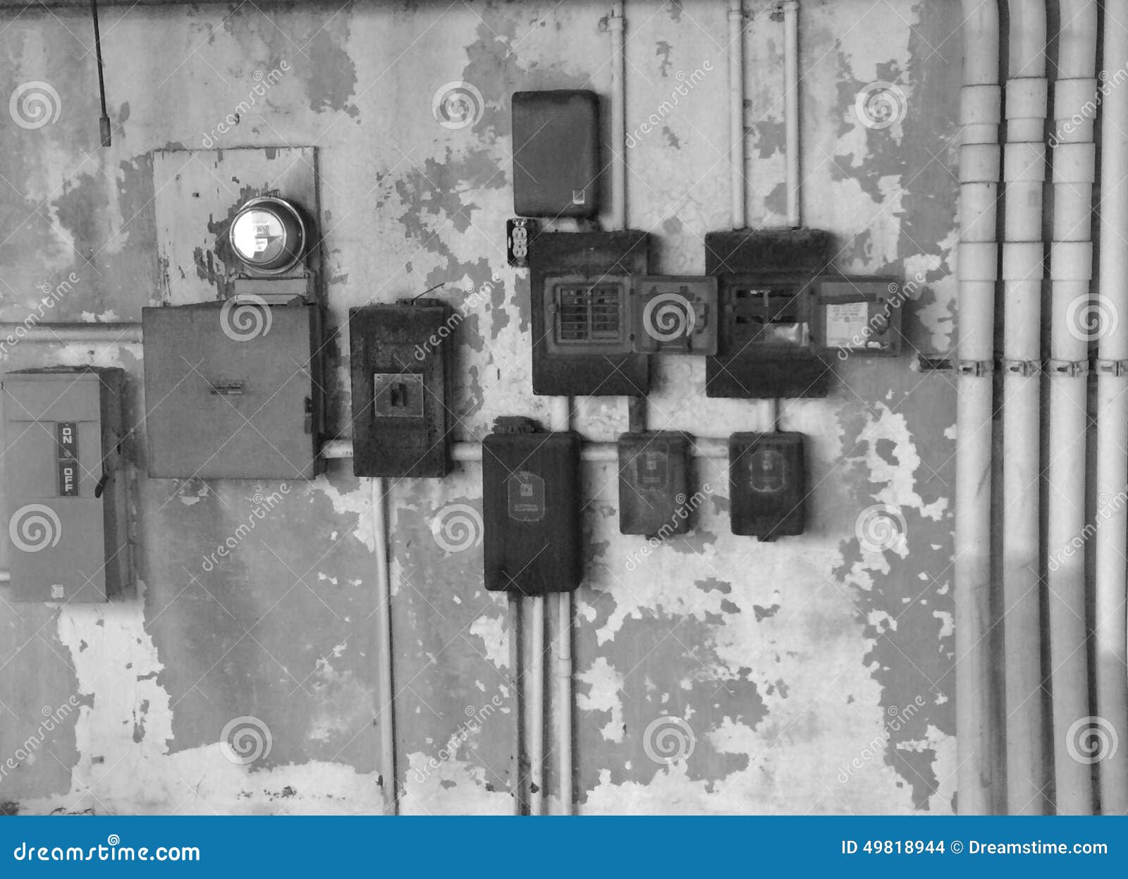 Electrical boxes stock photo. Image of panels, abandoned - 49818944
