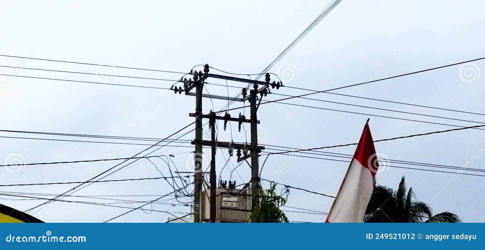 Electrical Buffer on the Side of the Highway Central Lampung Stock ...