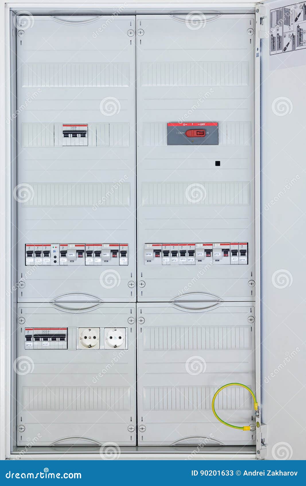 Electrical Cabinet Breakers Closed Protective Panels Photos - Free ...