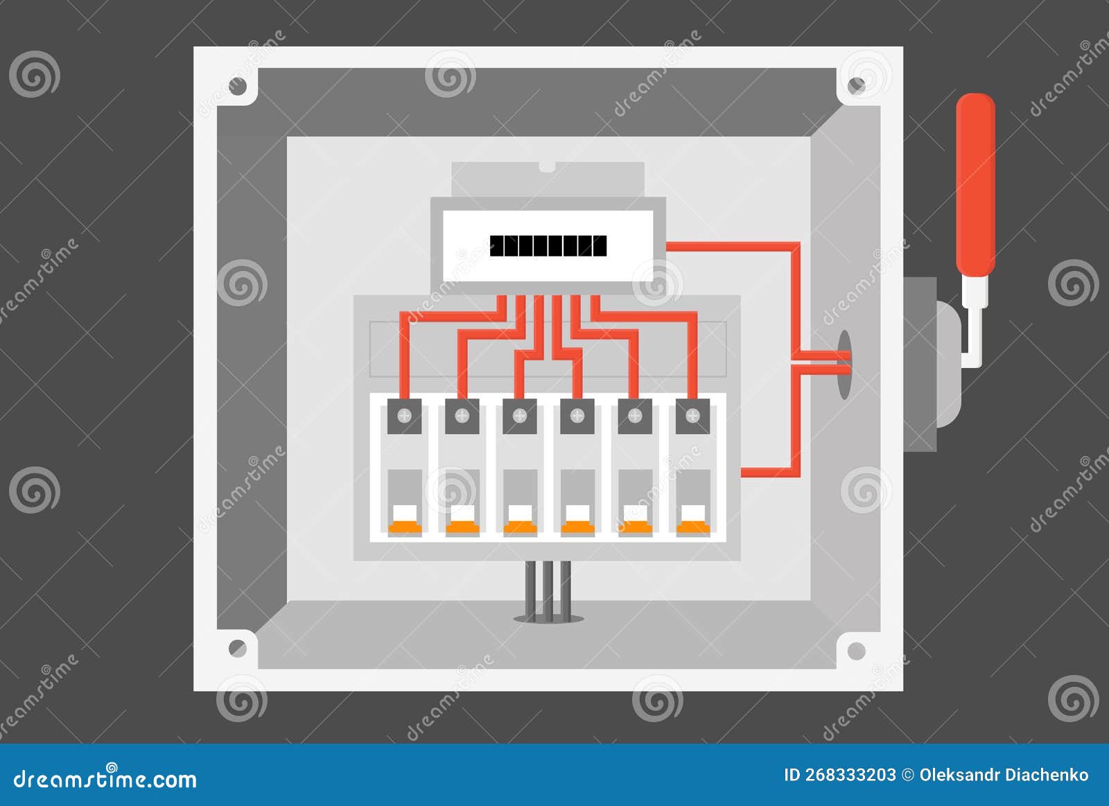 Modular Switchboard Electrical Outlet, Interchangeable On A White Wall ...