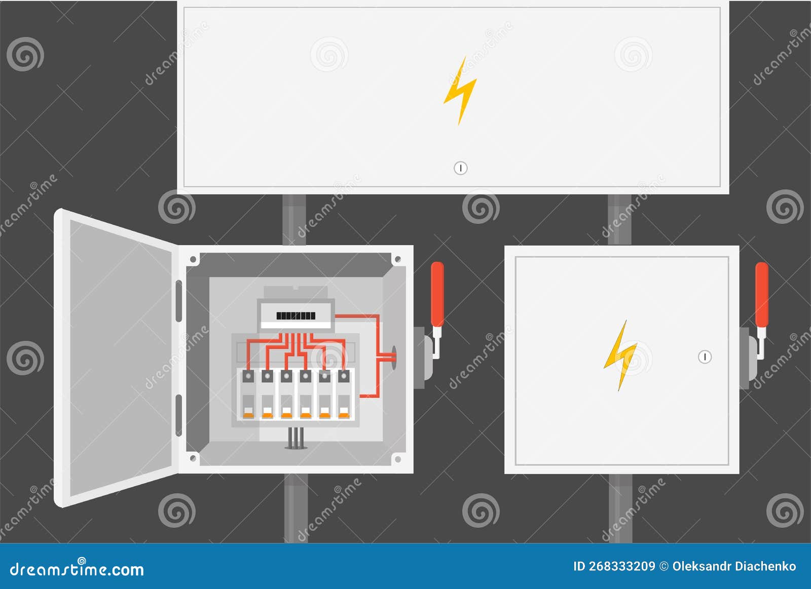 Modular Switchboard Electrical Outlet, Interchangeable On A White Wall ...