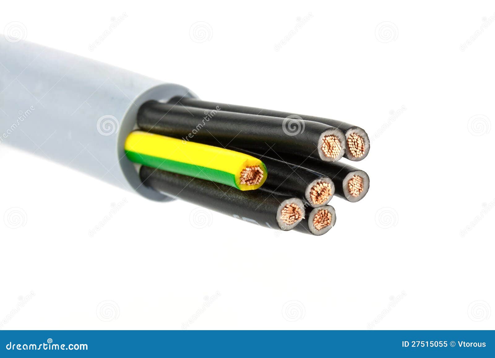 Electrical cable stock image. Image of copper, black - 27515055
