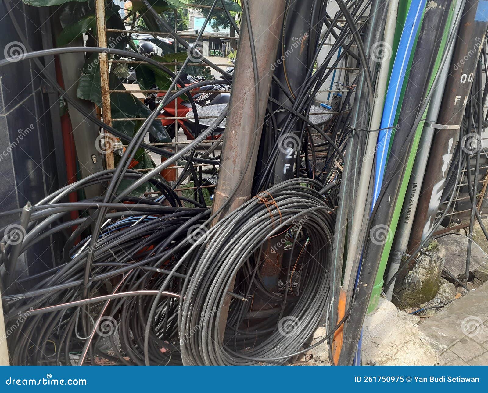 Electrical cable coils stock image. Image of component - 261750975