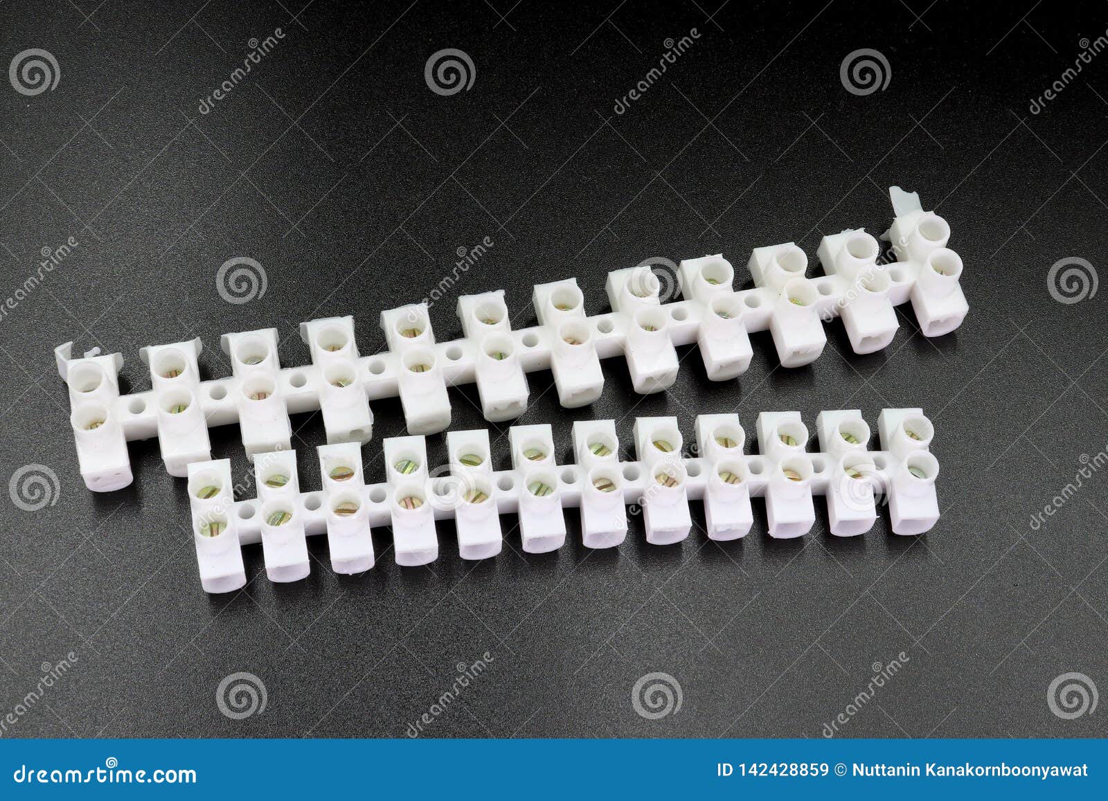 Electrical Cable Connectors Isolated on Black Background Stock Image ...