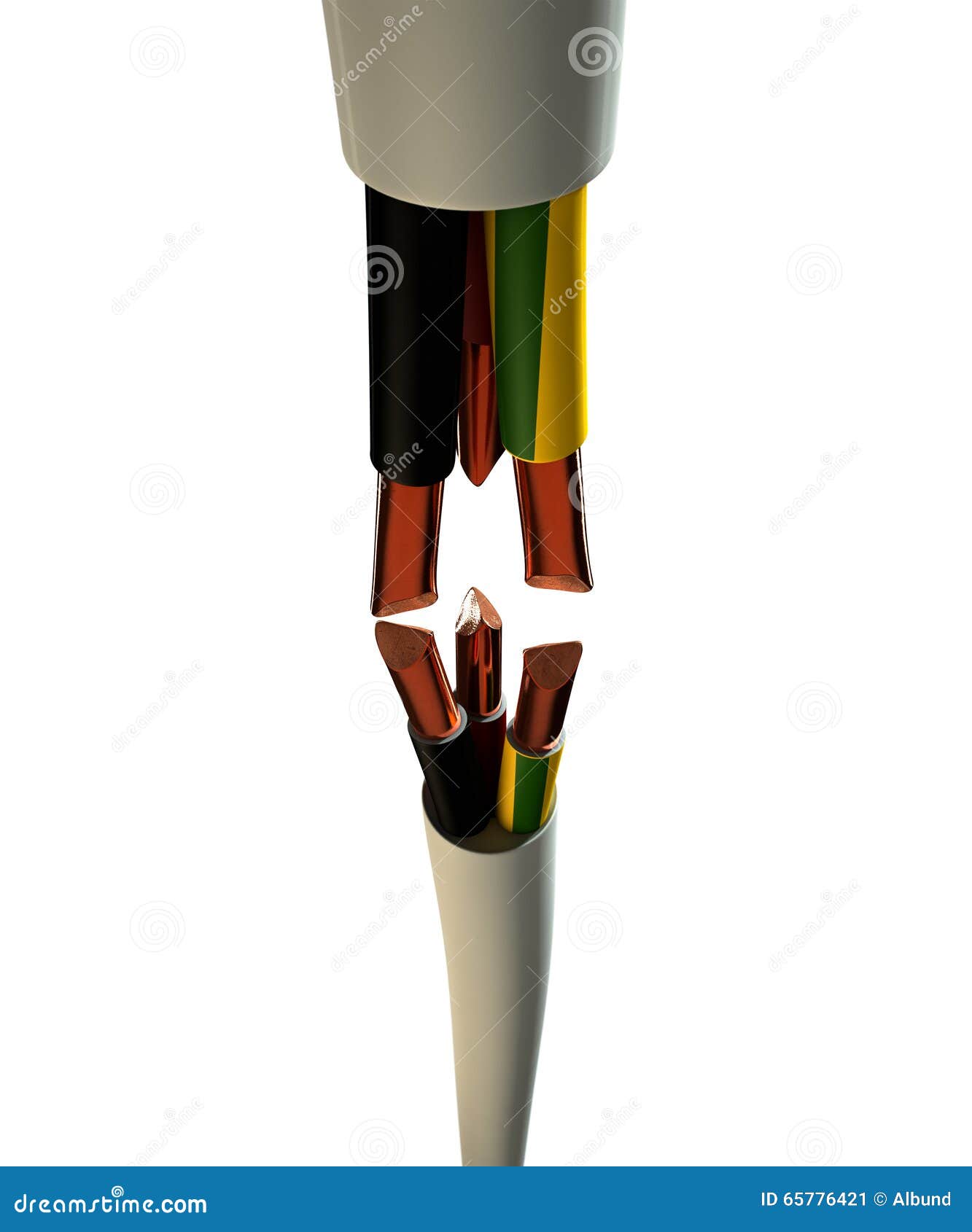 Electrical Cable Cut stock illustration. Illustration of industry ...