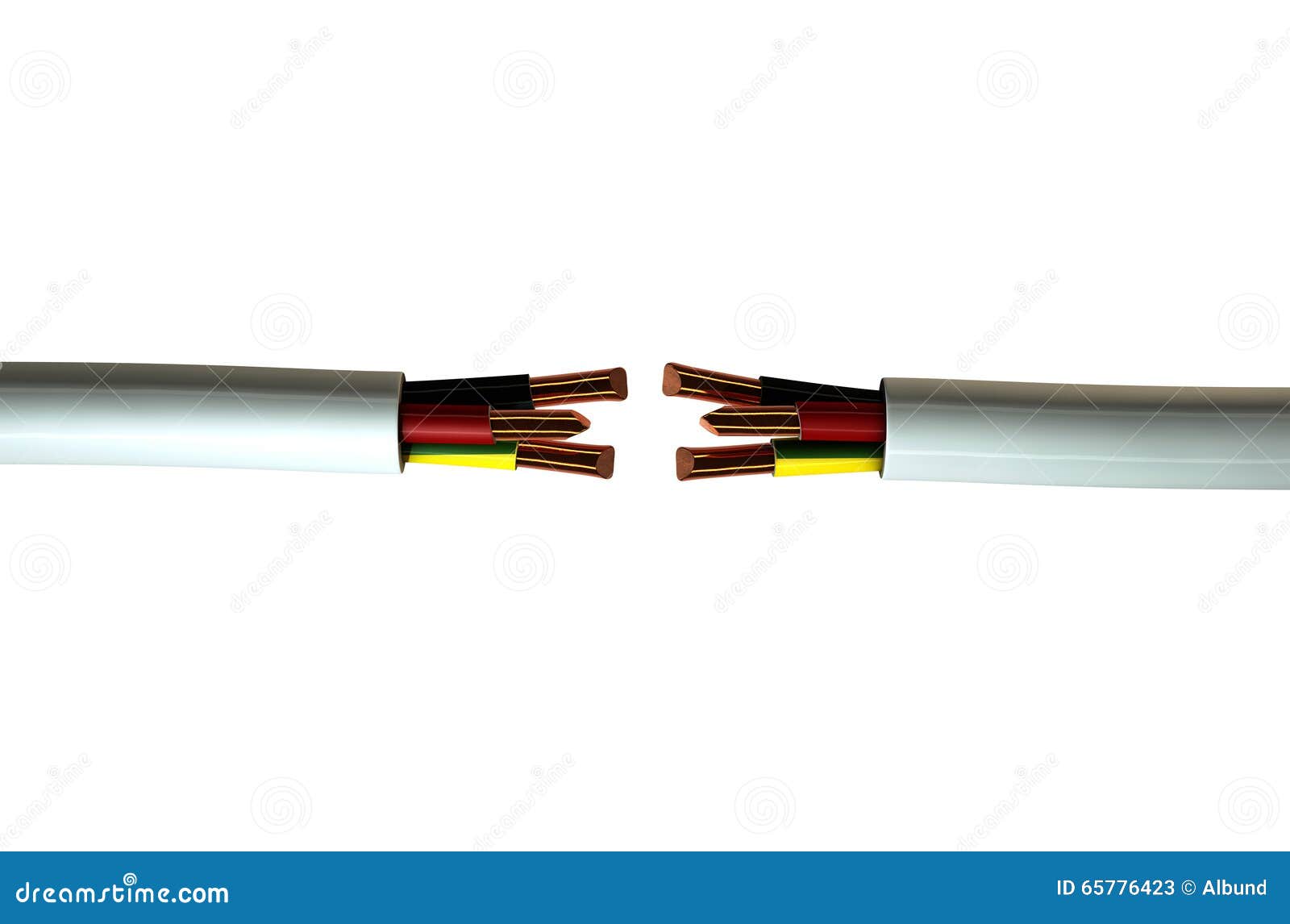Electrical Cable Cut stock image. Image of hardware, energy - 65776423
