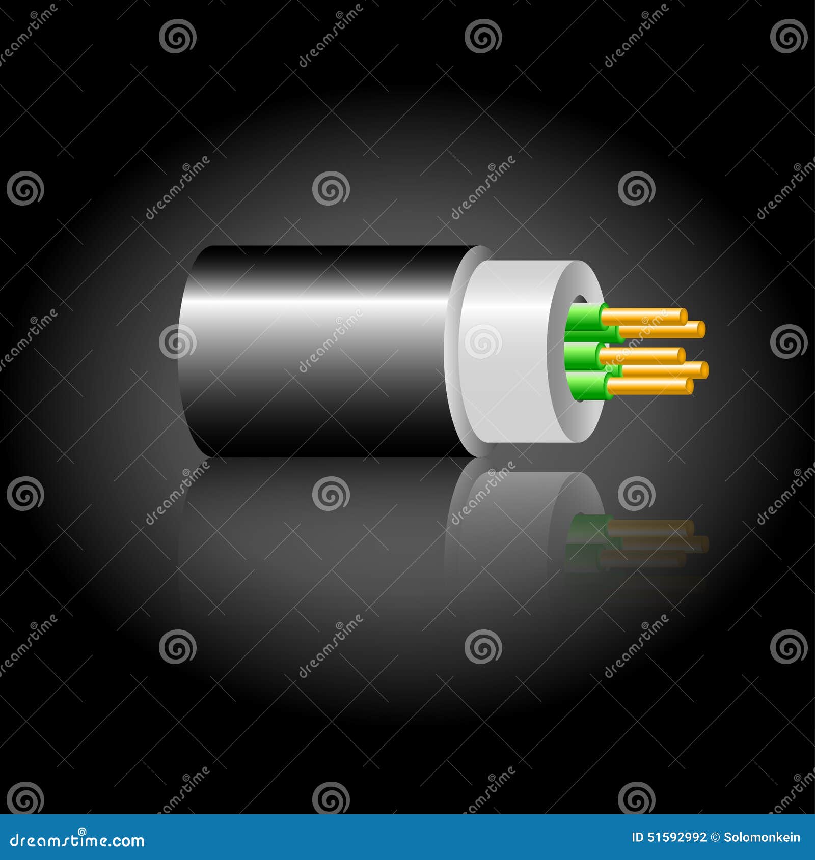 Electrical Cable Vector Illustration | CartoonDealer.com #51592992