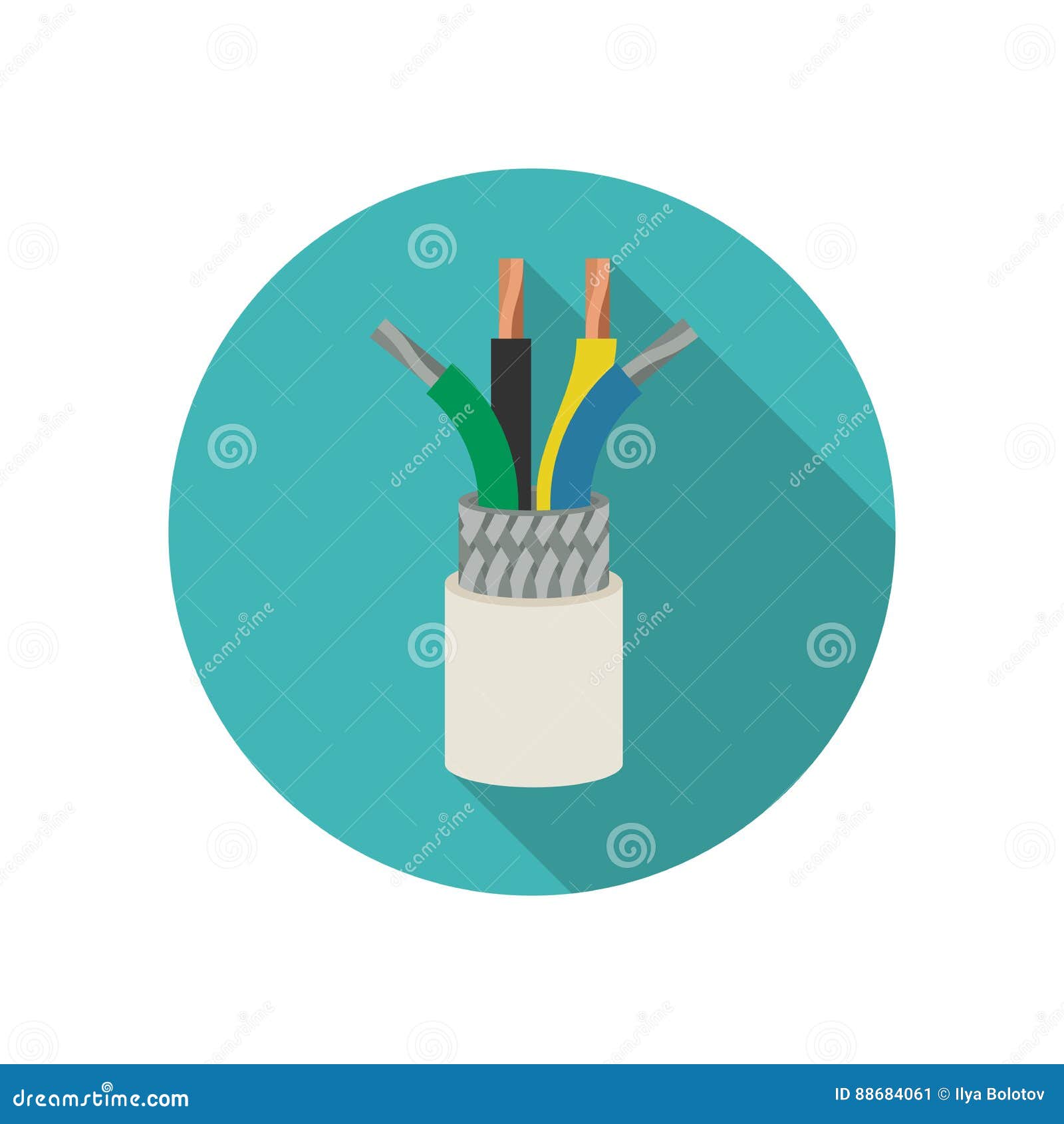 Cable Grounding Cartoon Vector | CartoonDealer.com #44519915