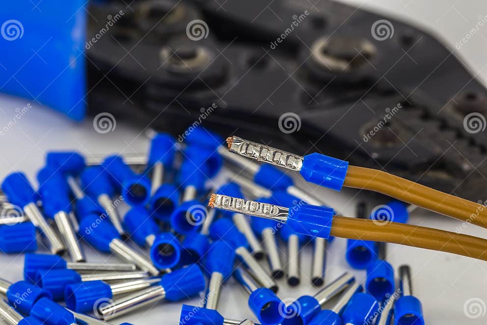 Electrical Cable with Insulated Tip, Closeup Stock Photo - Image of ...