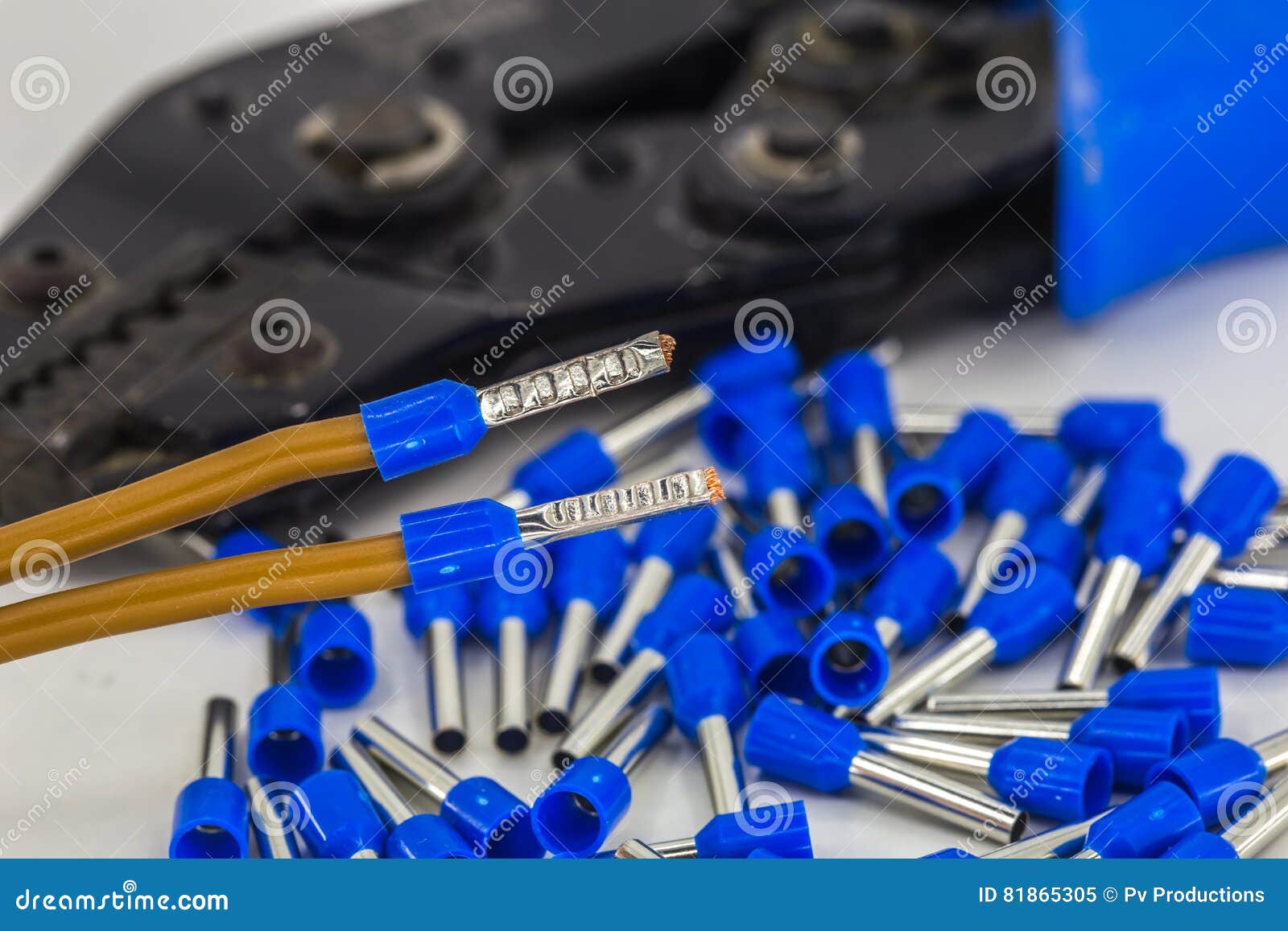Electrical Cable with Insulated Tip, Closeup Stock Image - Image of ...