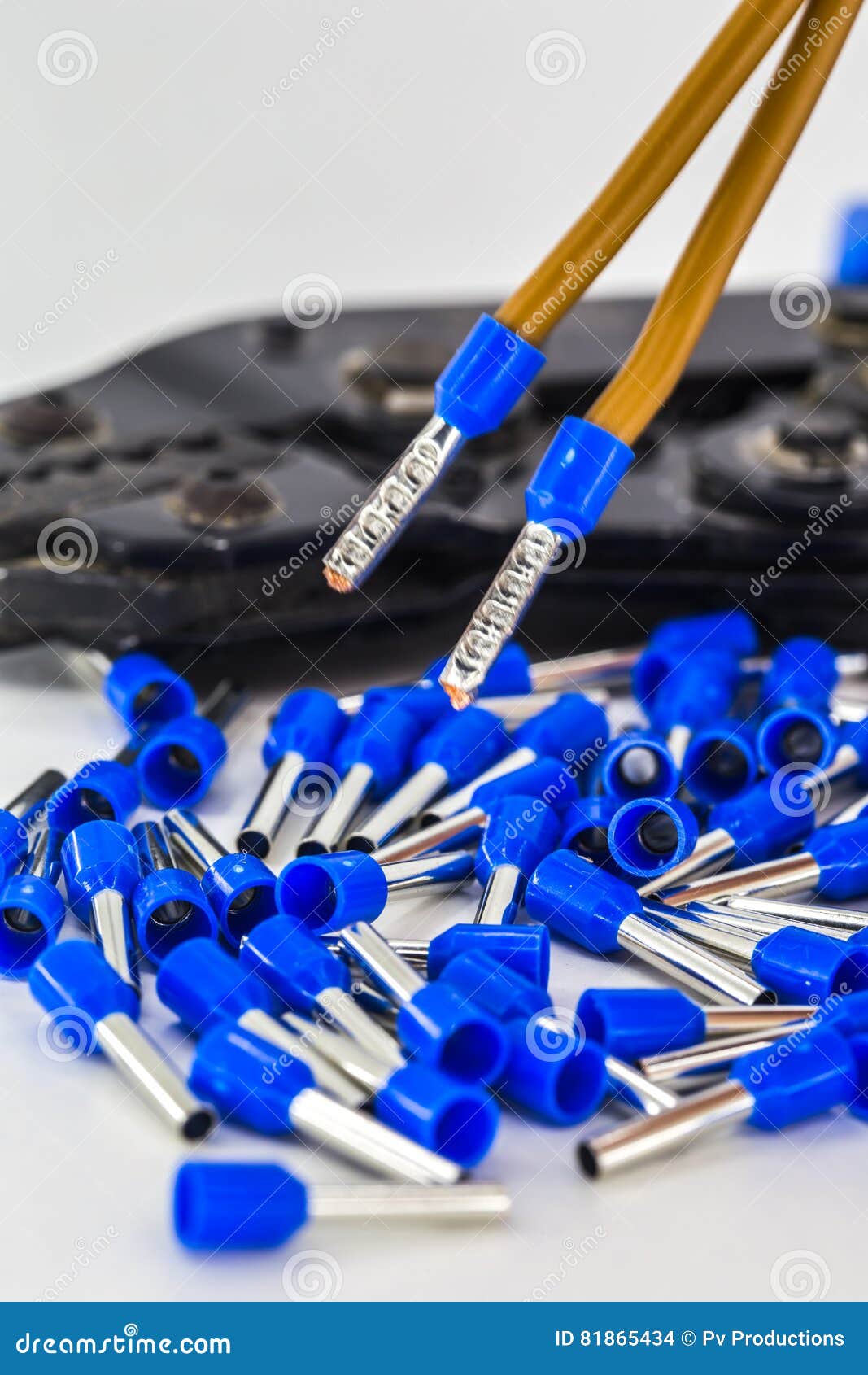 Electrical Cable with Insulated Tip, Closeup Stock Photo - Image of ...