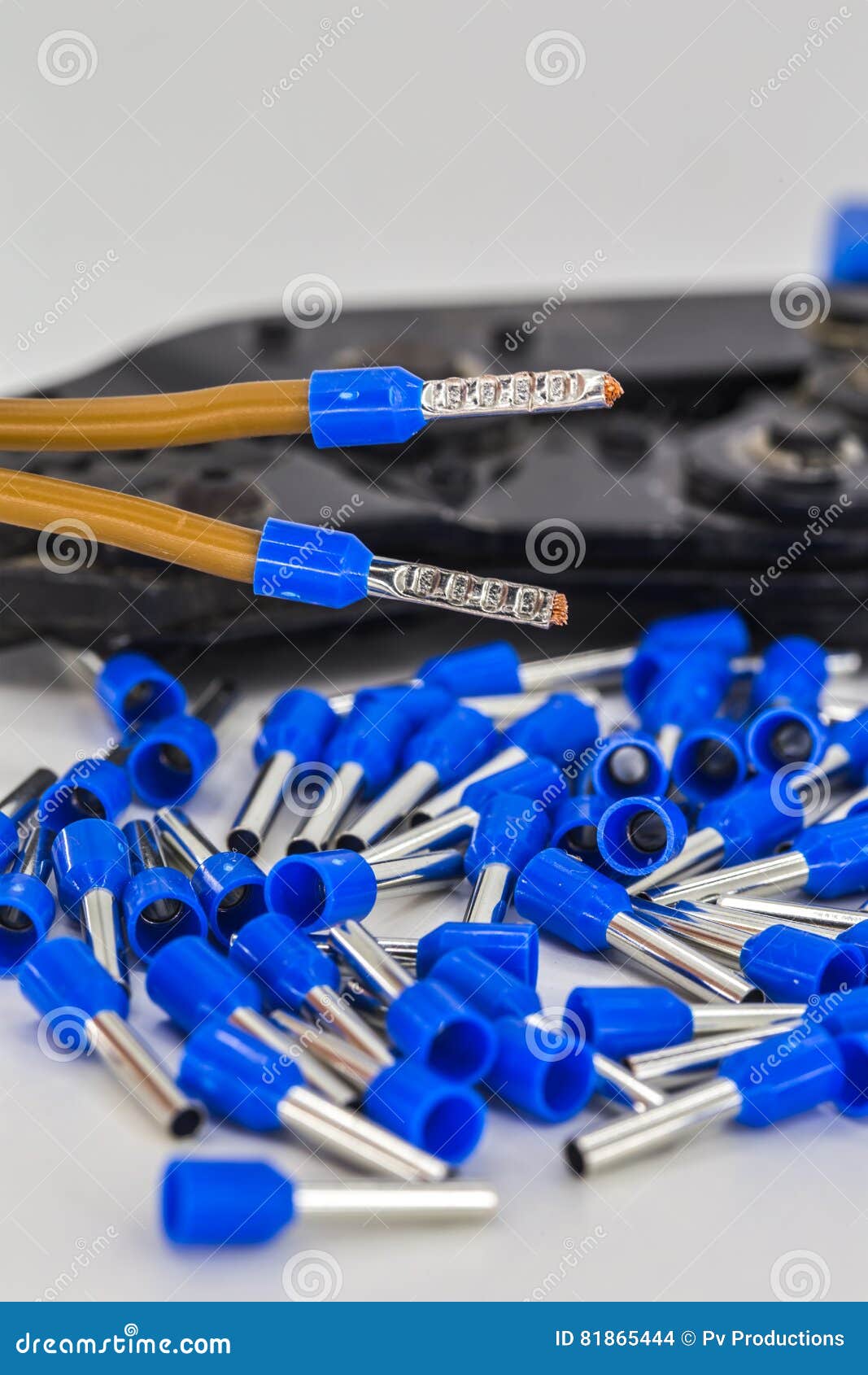 Electrical Cable with Insulated Tip, Closeup Stock Photo - Image of ...