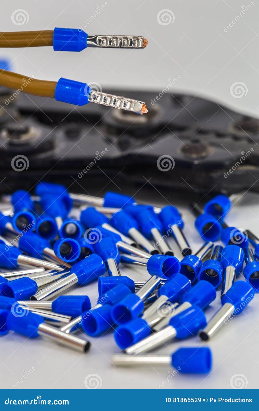 Electrical Cable with Insulated Tip, Closeup Stock Image - Image of ...