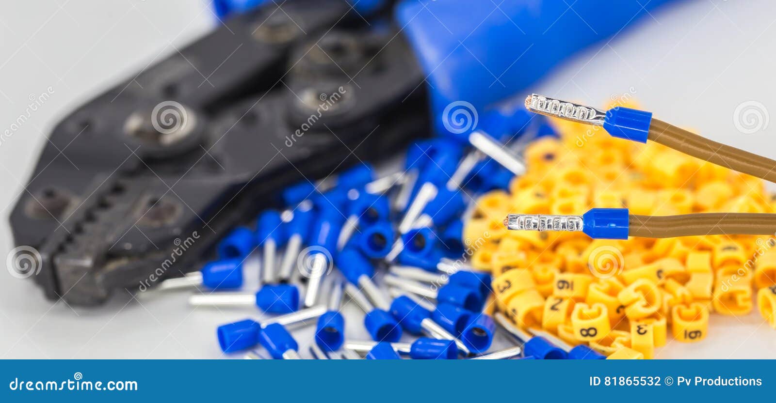 Electrical Cable with Insulated Tip, Closeup Stock Photo - Image of ...