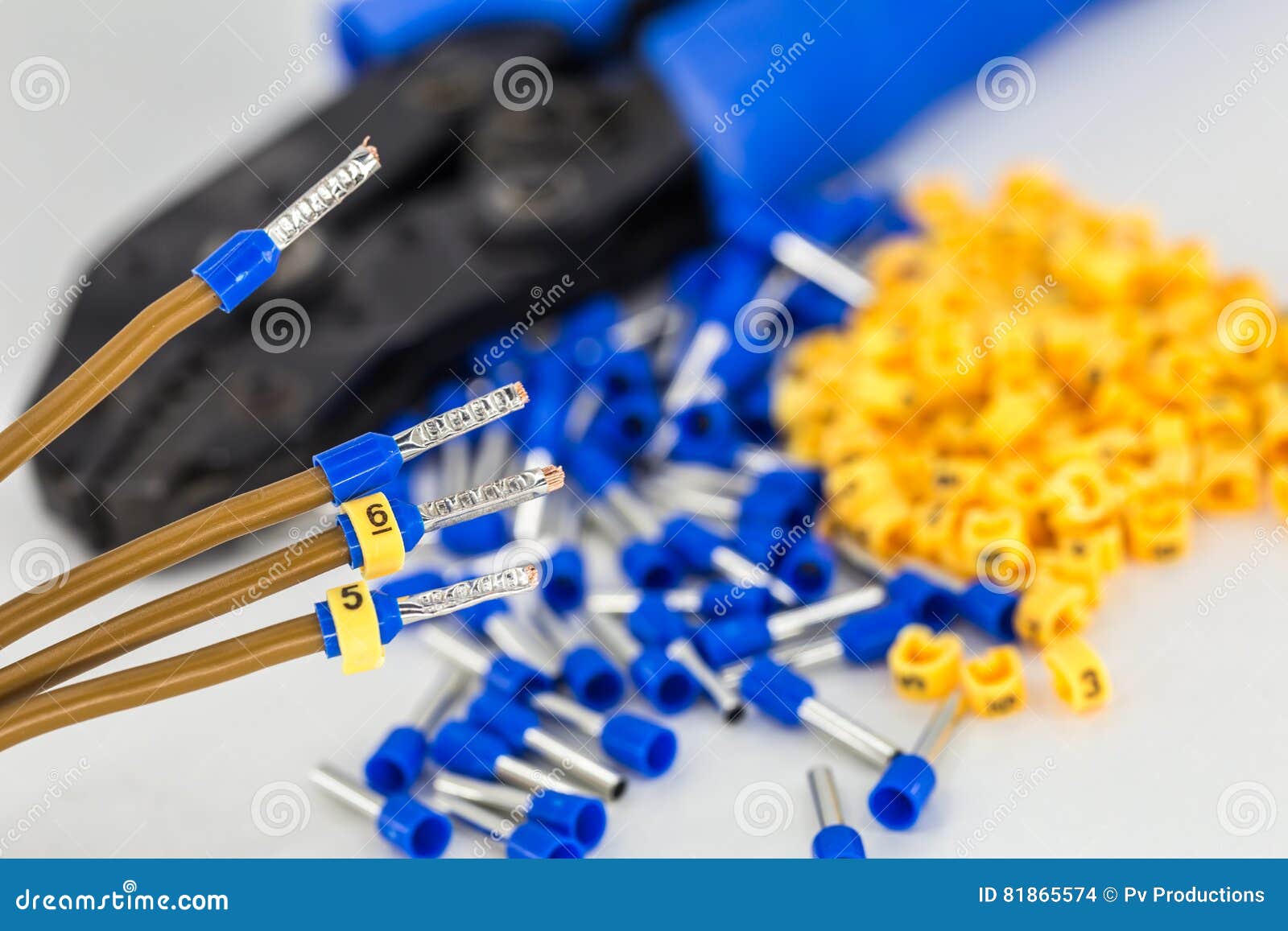 Electrical Cable with Insulated Tip, Closeup Stock Photo - Image of ...