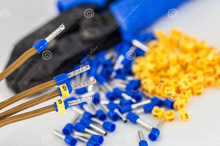 Electrical Cable with Insulated Tip, Closeup Stock Photo - Image of ...