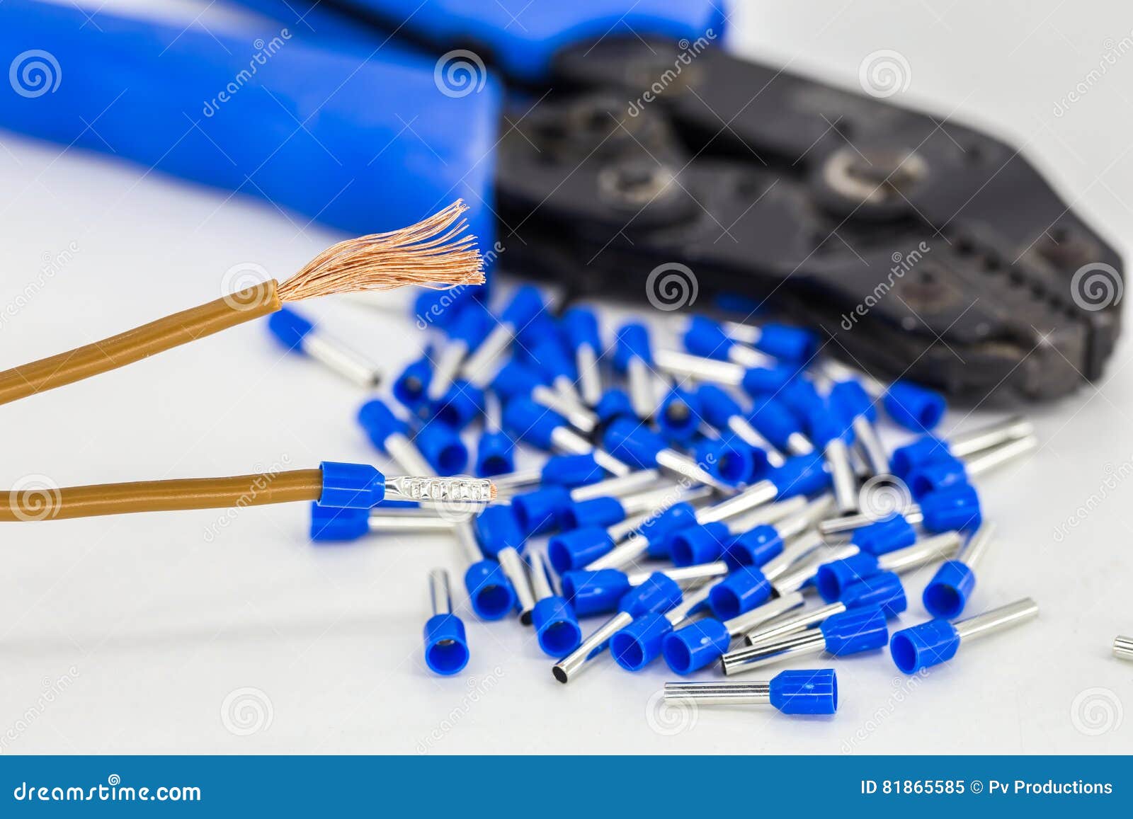 Electrical Cable with Insulated Tip, Closeup Stock Image - Image of ...