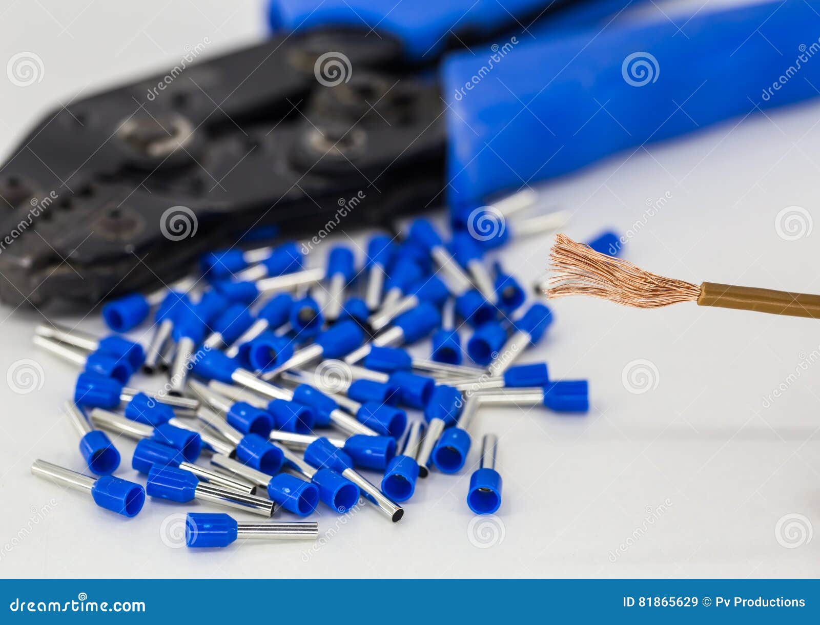 Electrical Cable with Insulated Tip, Closeup Stock Image - Image of ...