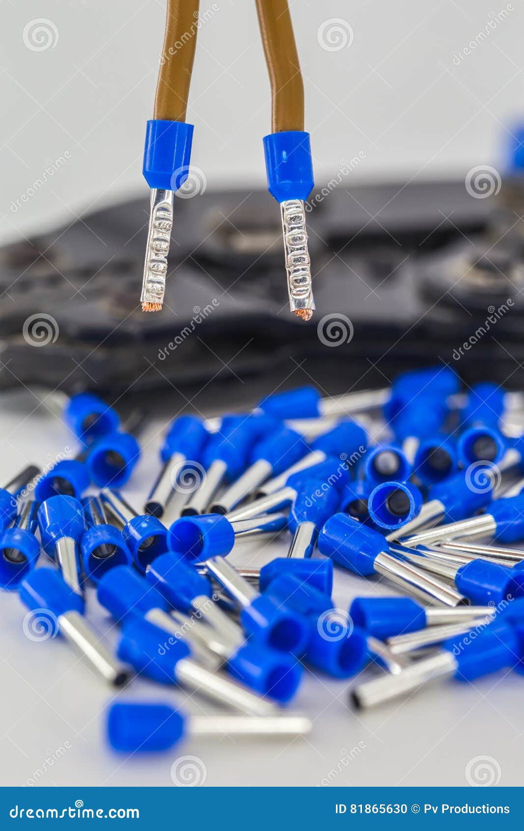 Electrical Cable with Insulated Tip, Closeup Stock Photo - Image of ...