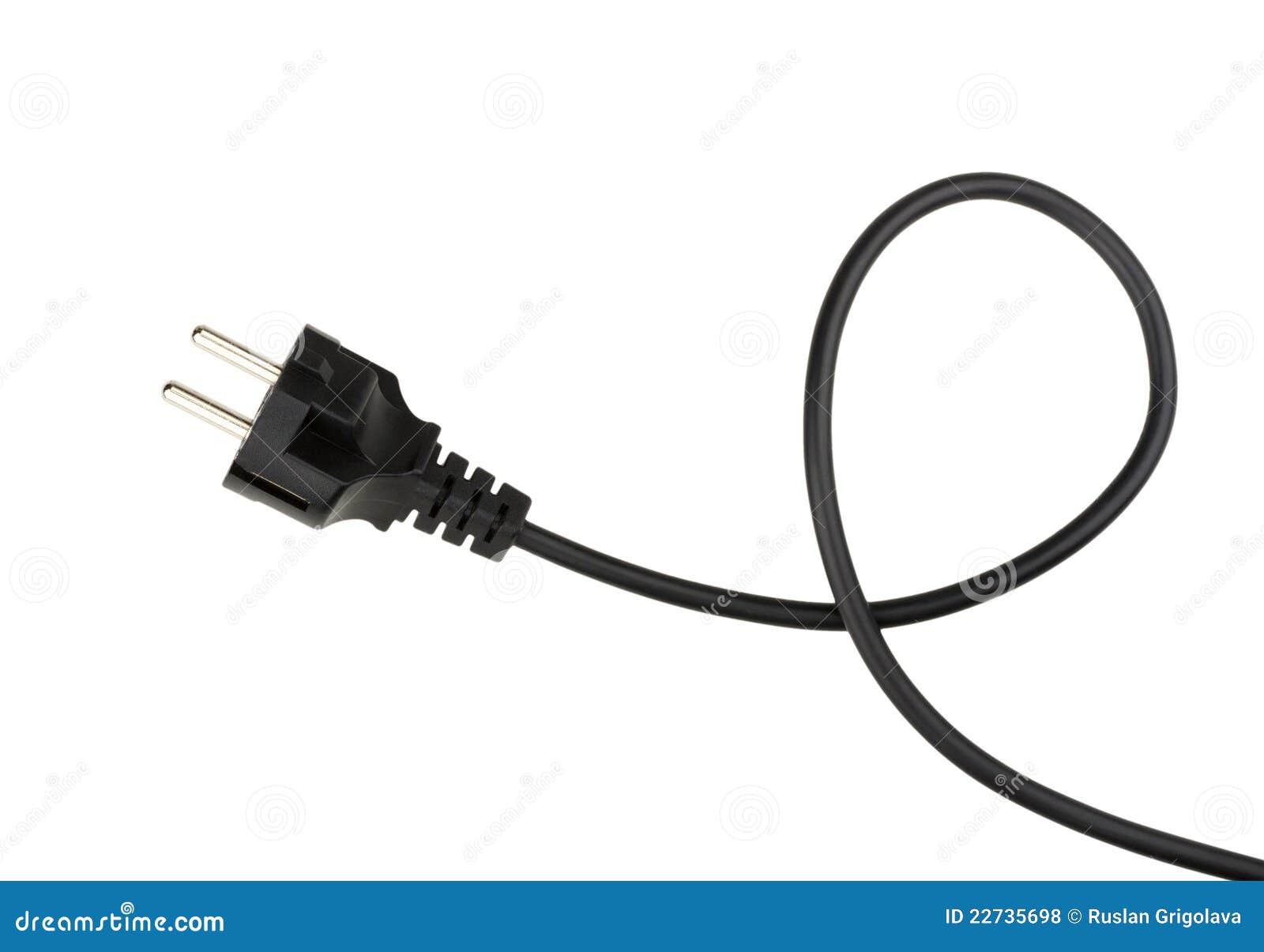 Electrical cable with plug stock photo. Image of single - 22735698