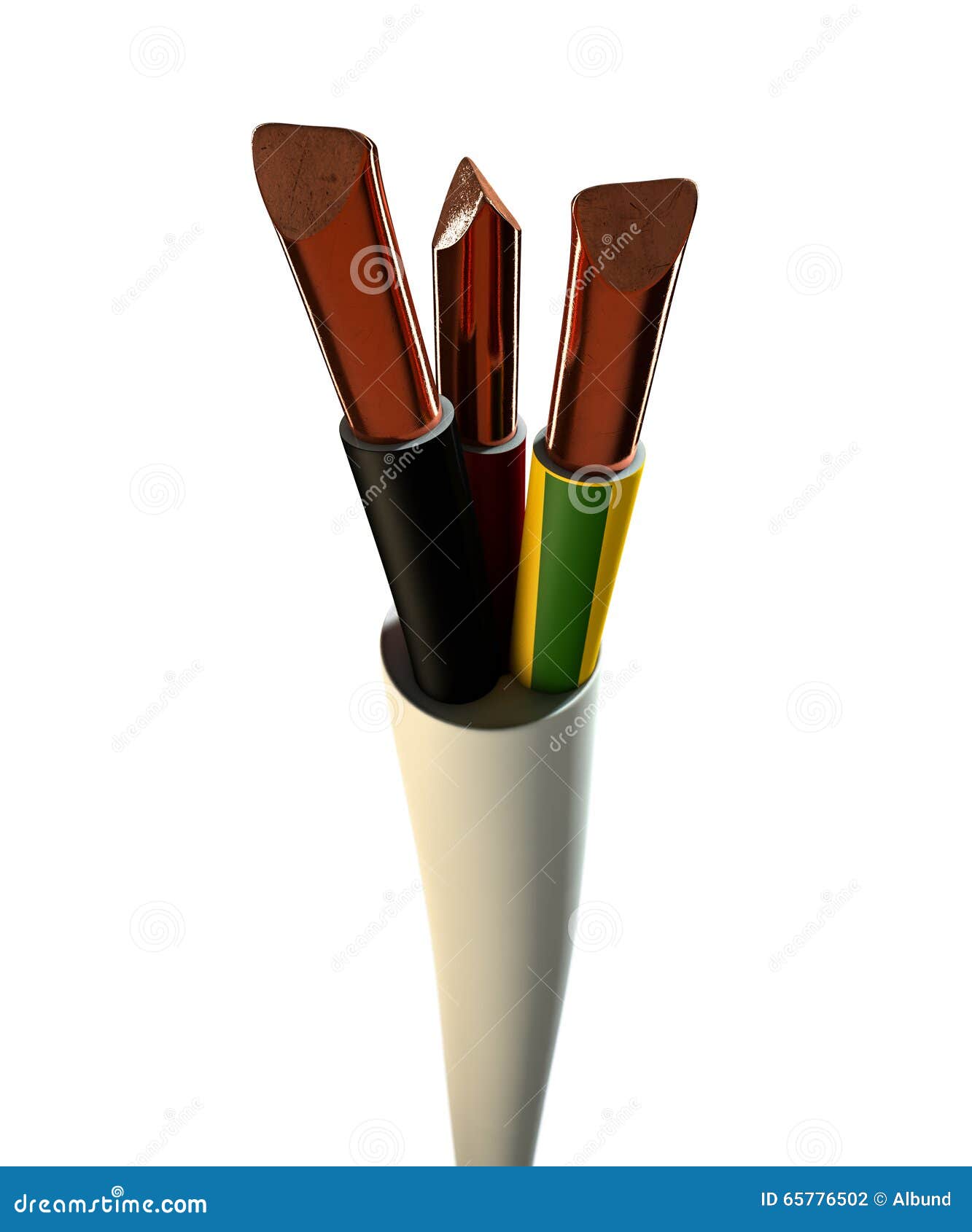 Electrical Cable stock photo. Image of isolated, studio - 65776502