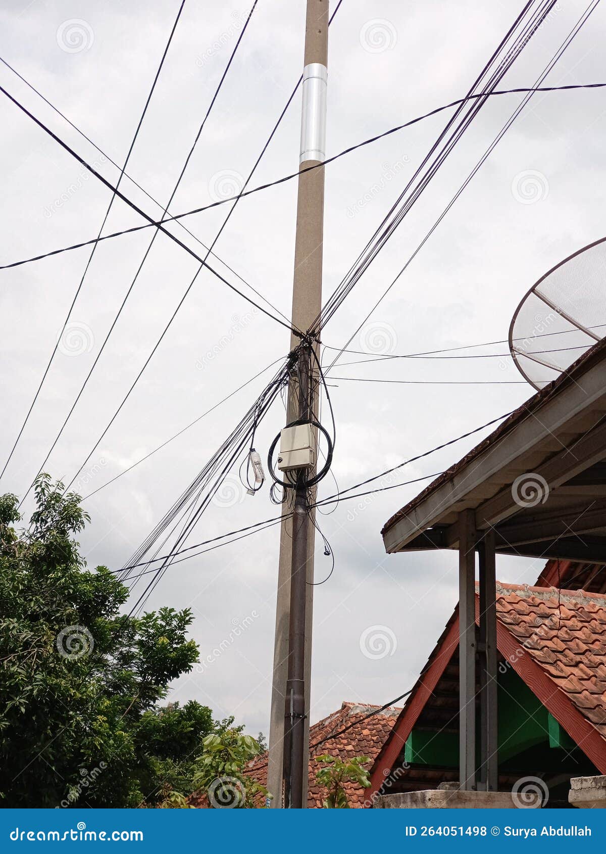 Electrical cable tower stock photo. Image of tower, electrical - 264051498