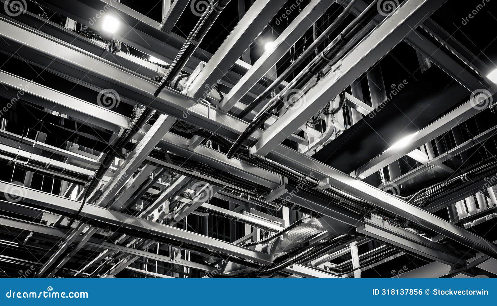 Electrical cable tray stock illustration. Illustration of durable ...