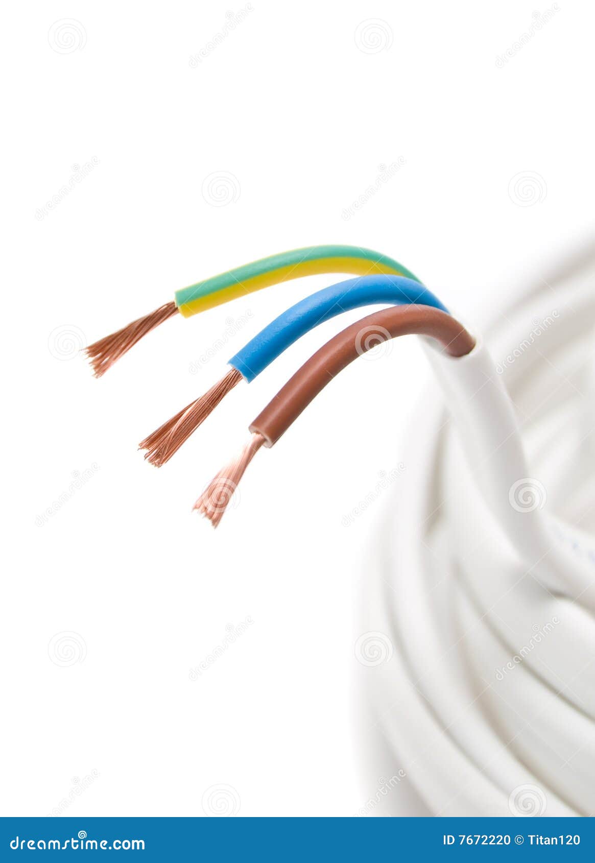 Electrical Cable on White Background Stock Photo - Image of electrical ...